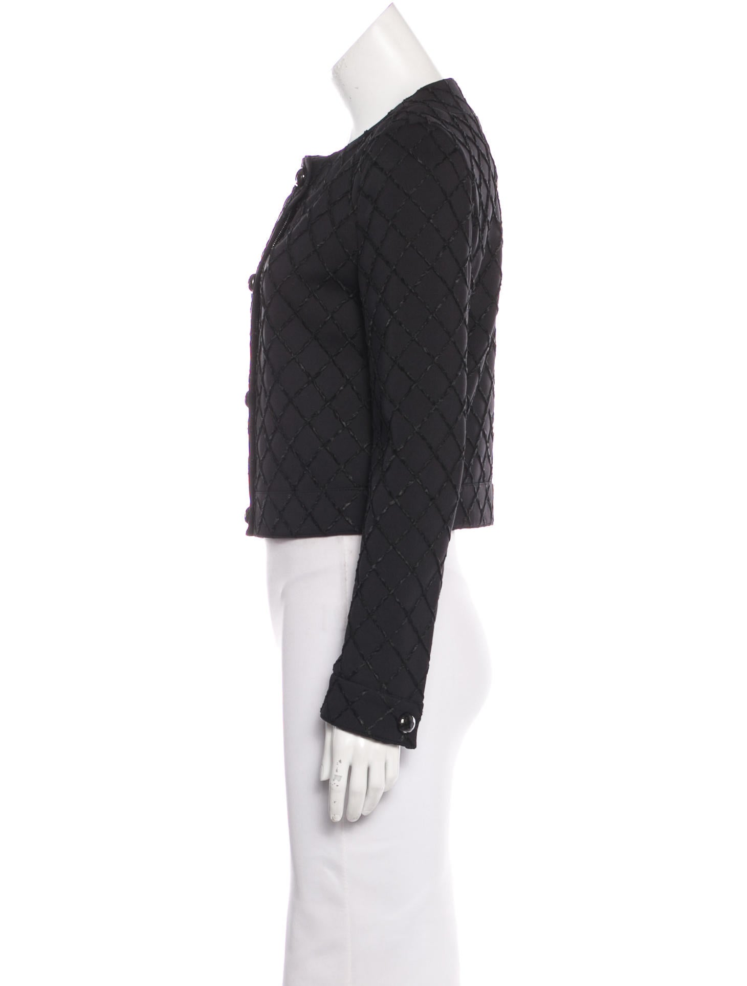 Chanel Quilted Cropped Jacket - Black Jackets, Clothing - CHA160926 ...