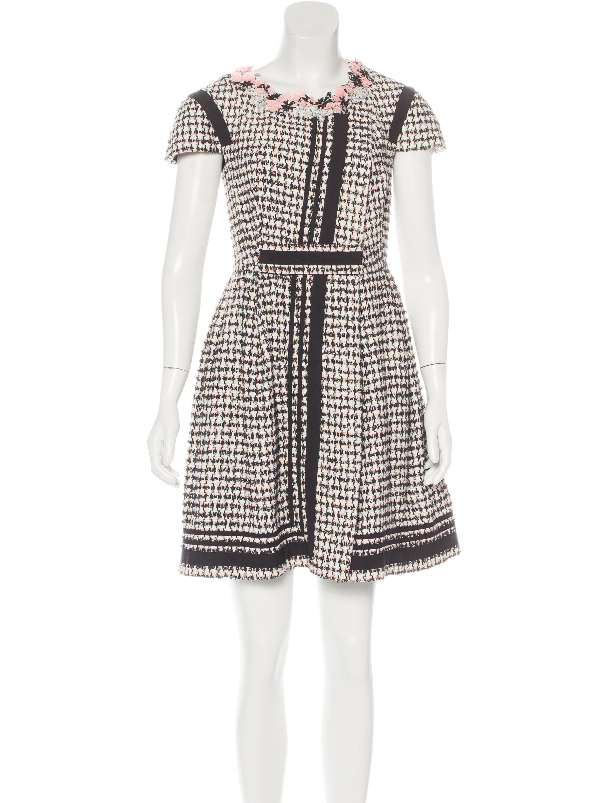 Chanel Embroidered Tweed Dress - Black Dresses, Clothing - CHA164997 ...