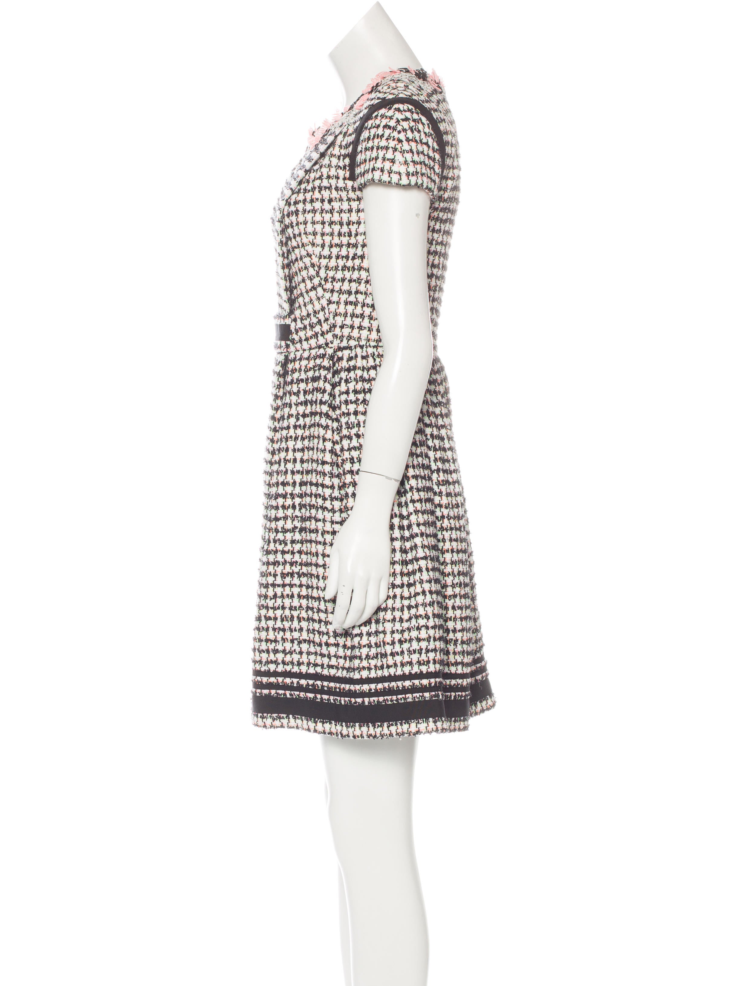 Chanel Embroidered Tweed Dress - Black Dresses, Clothing - CHA164997 ...