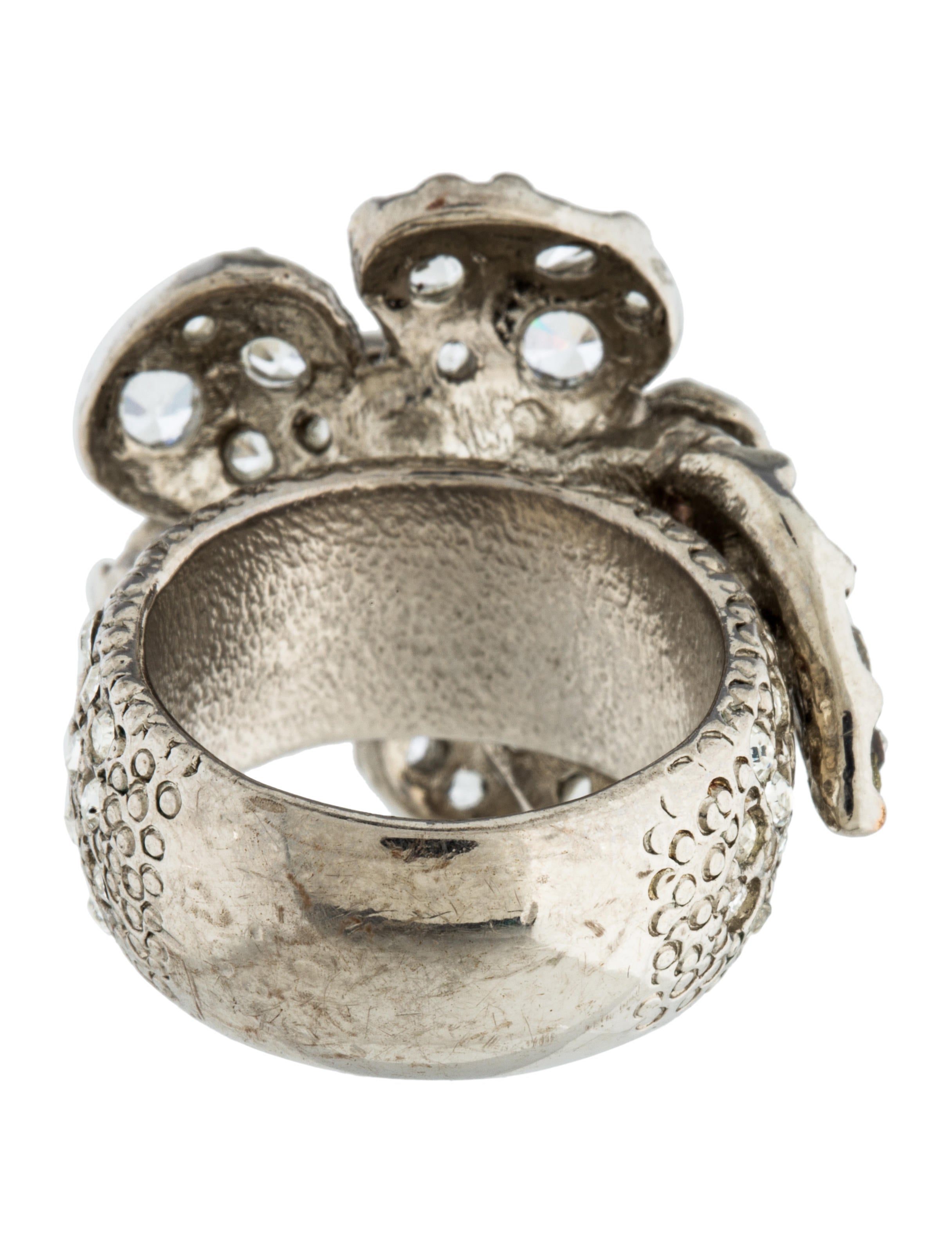 Chanel Crystal CC Camellia Ring - Rings - CHA169776 | The RealReal