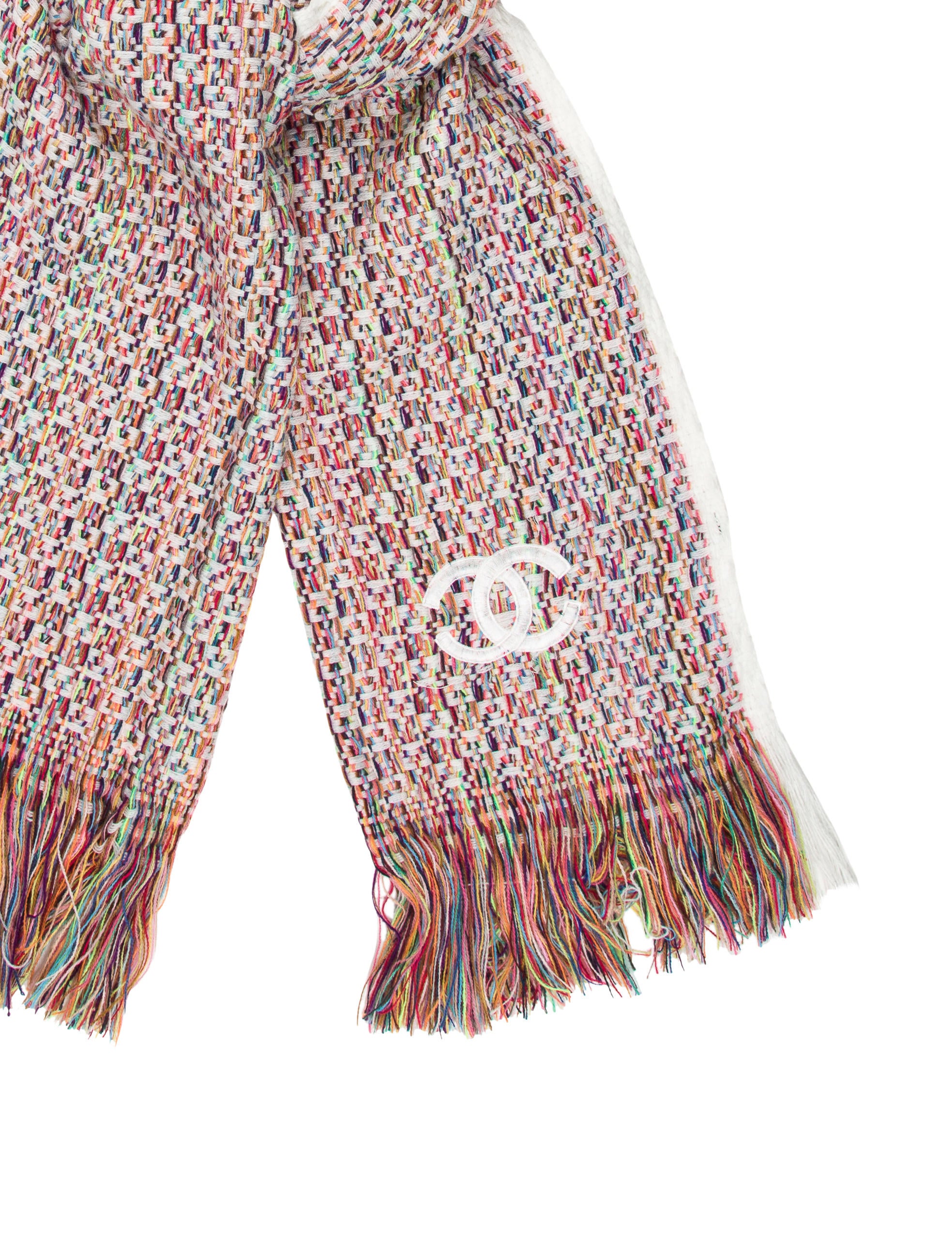 Chanel Cashmere Fringe Scarf - Pink Scarves and Shawls, Accessories ...