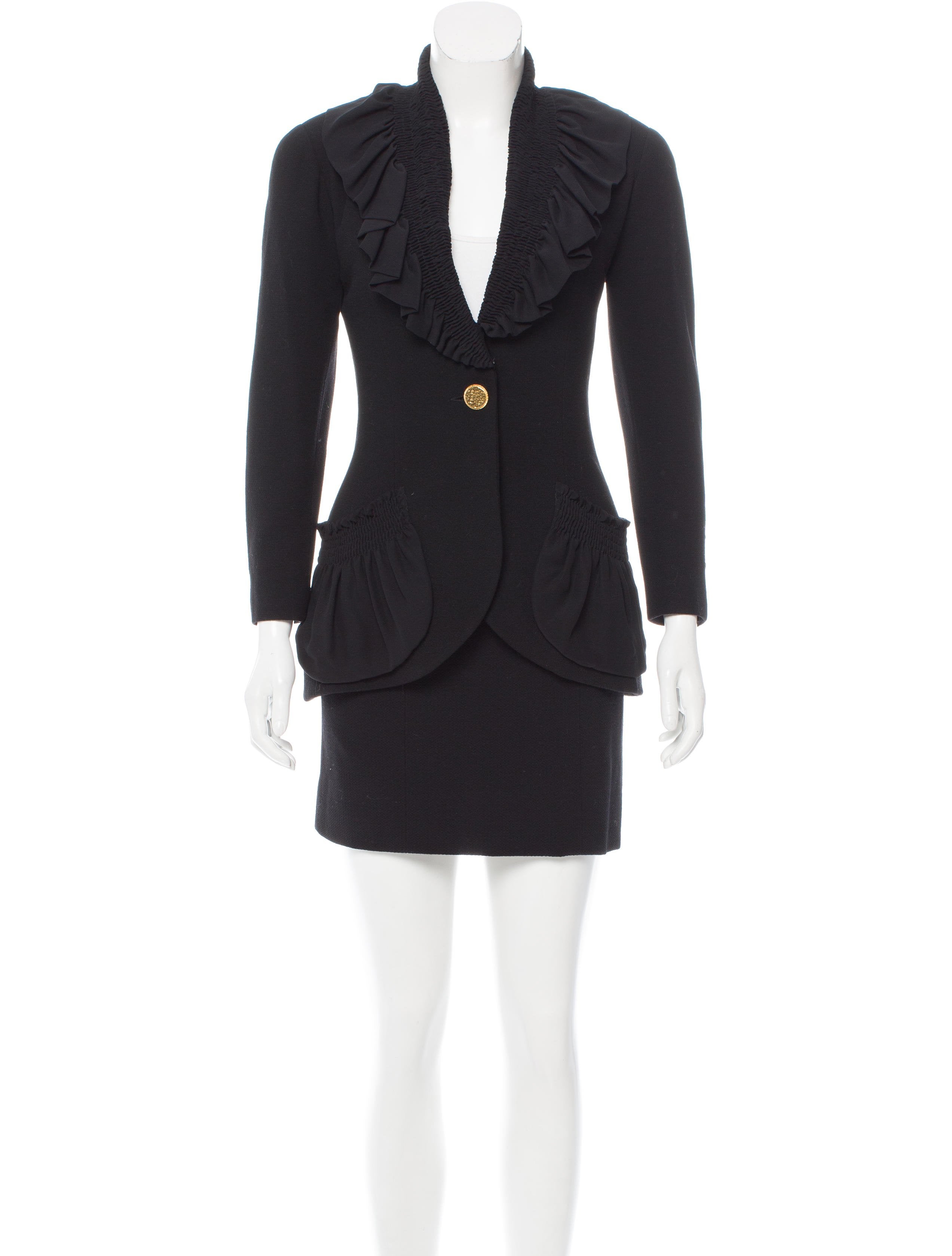 Chanel Gathered Mini Skirt Suit - Clothing - CHA174211 | The RealReal