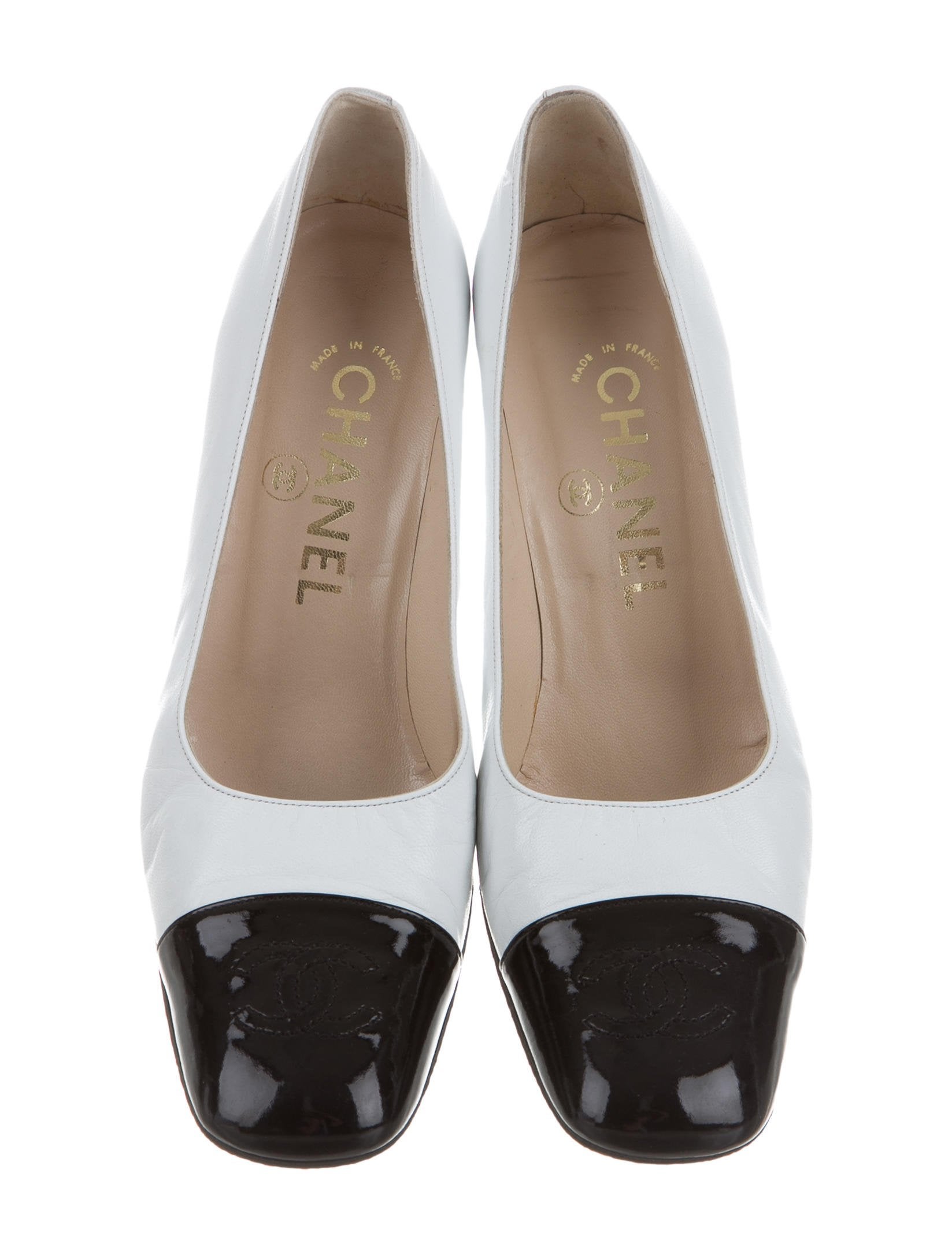 Chanel Interlocking CC Cap-Toe Pumps - Shoes - CHA174562 | The RealReal