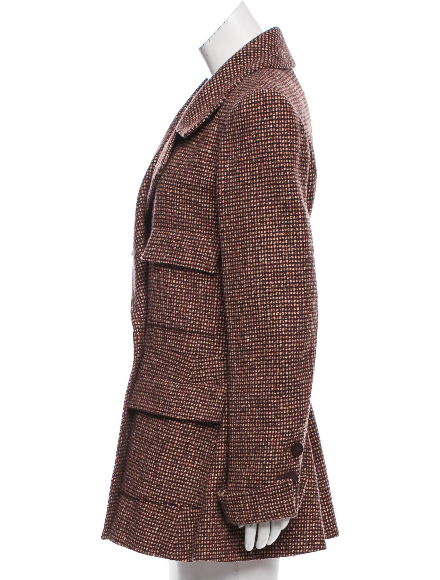 Chanel Wool Tweed Coat - Brown Coats, Clothing - CHA183105 | The RealReal