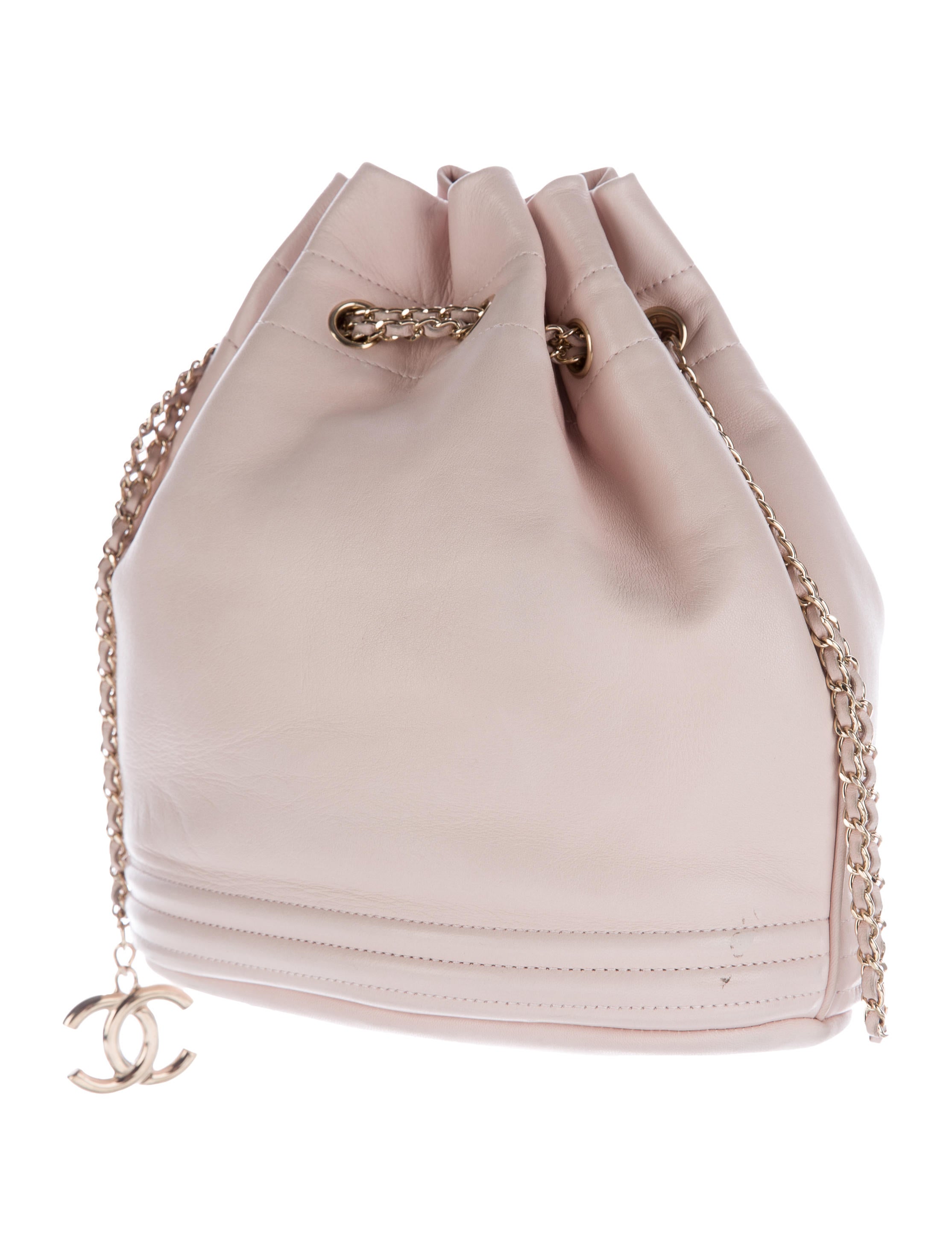 Chanel Leather Drawstring Bucket Bag - Handbags - CHA183730 | The RealReal