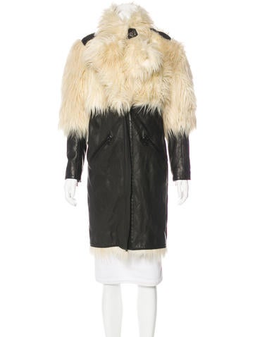 Chanel Fantasy Fur-Trimmed Leather Coat - Clothing - CHA191308 | The ...