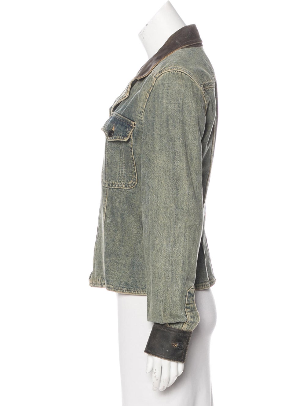 Chanel Leather-Trimmed Denim Jacket - Clothing - CHA224925 | The RealReal