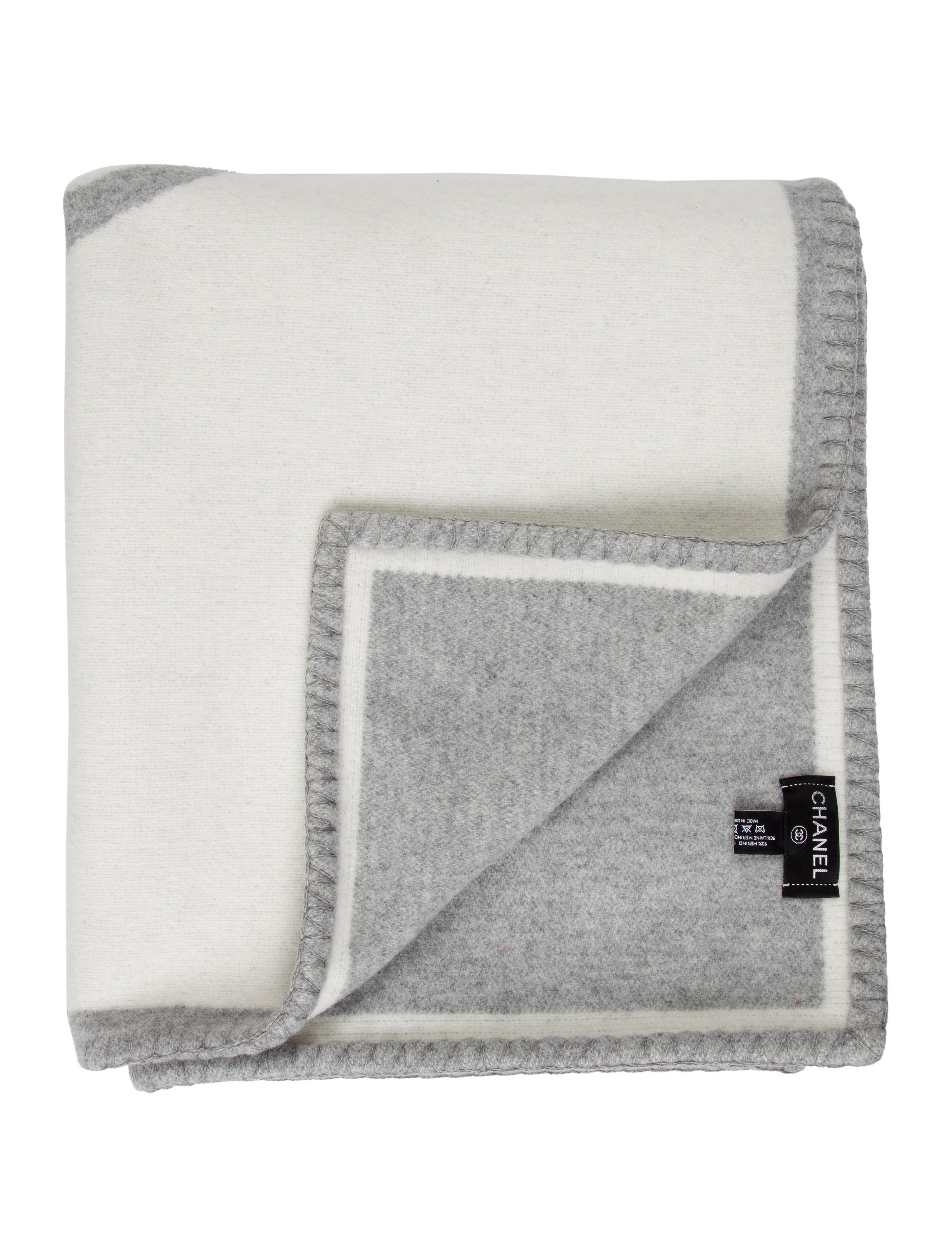 Chanel CC Throw Blanket - Grey Throws, Pillows & Throws - CHA226290 ...