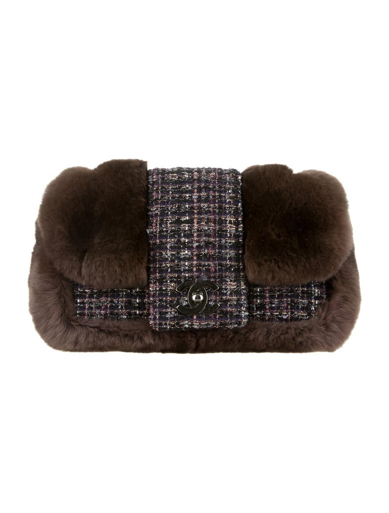 Chanel Rabbit Fur Flap Bag - Brown Shoulder Bags, Handbags - CHA23069 ...