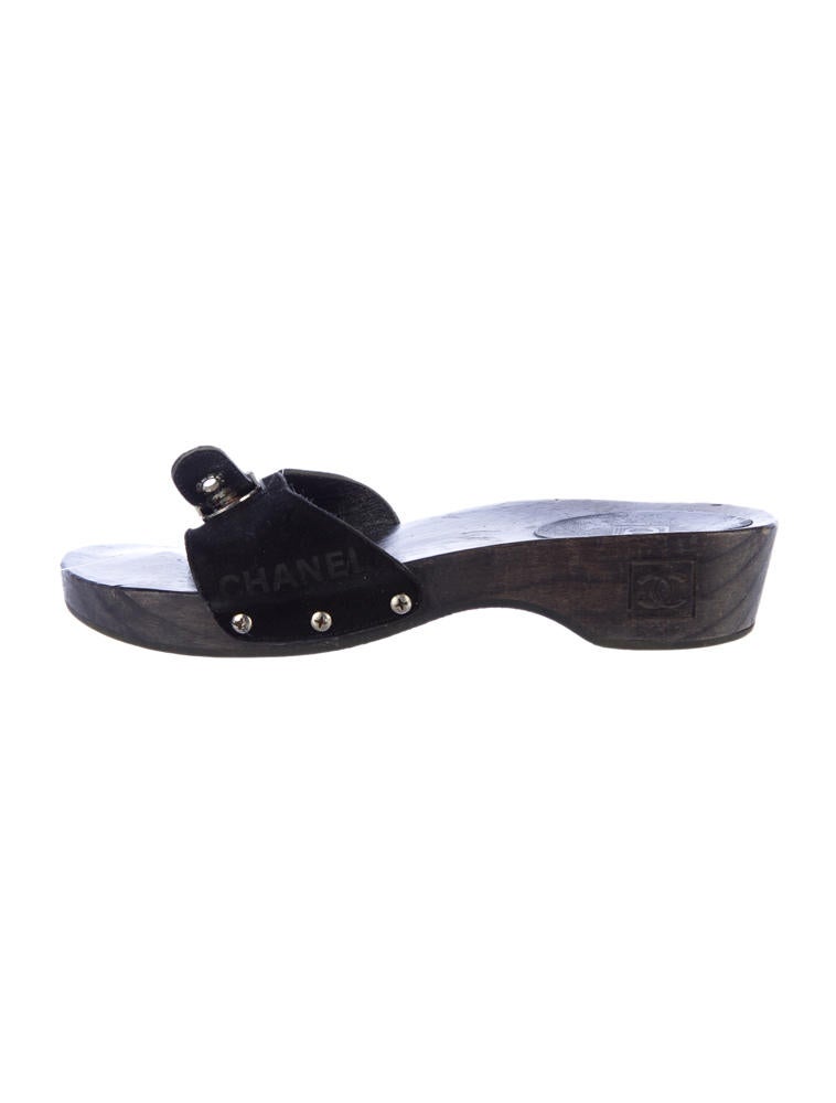 Chanel Slides - Black Sandals, Shoes - CHA28376 | The RealReal