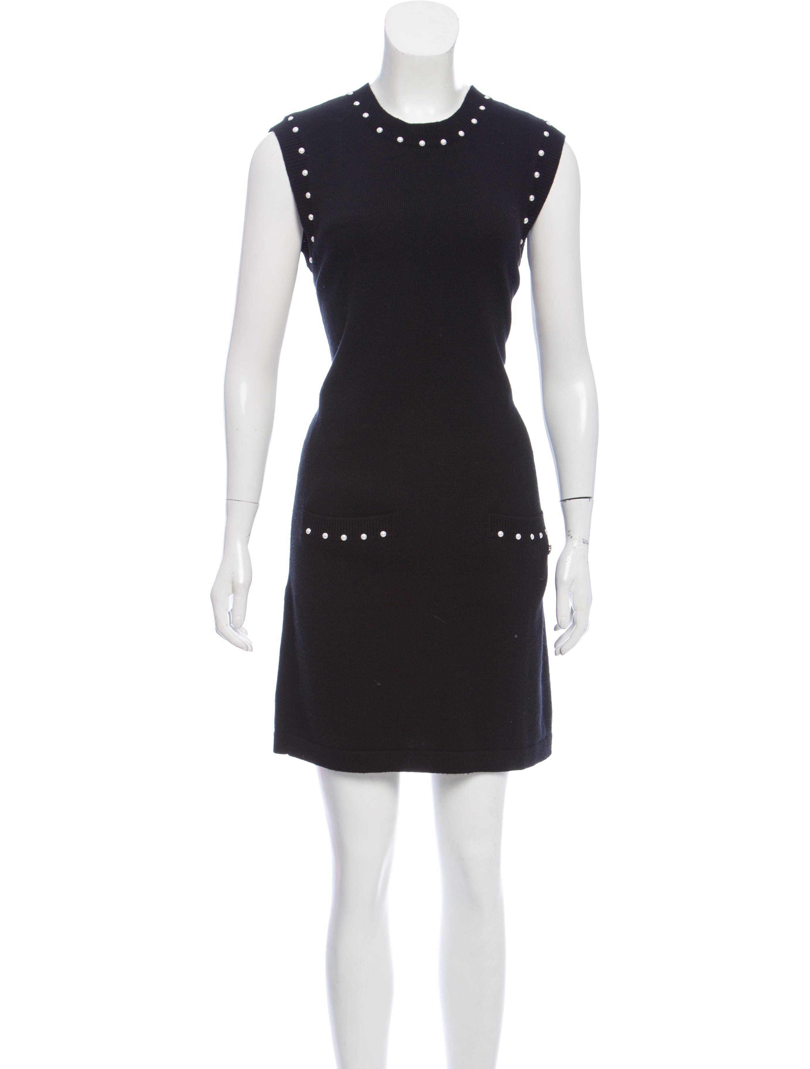 Chanel Sleeveless Embellished Mini Dress - Clothing - CHA322445 | The ...