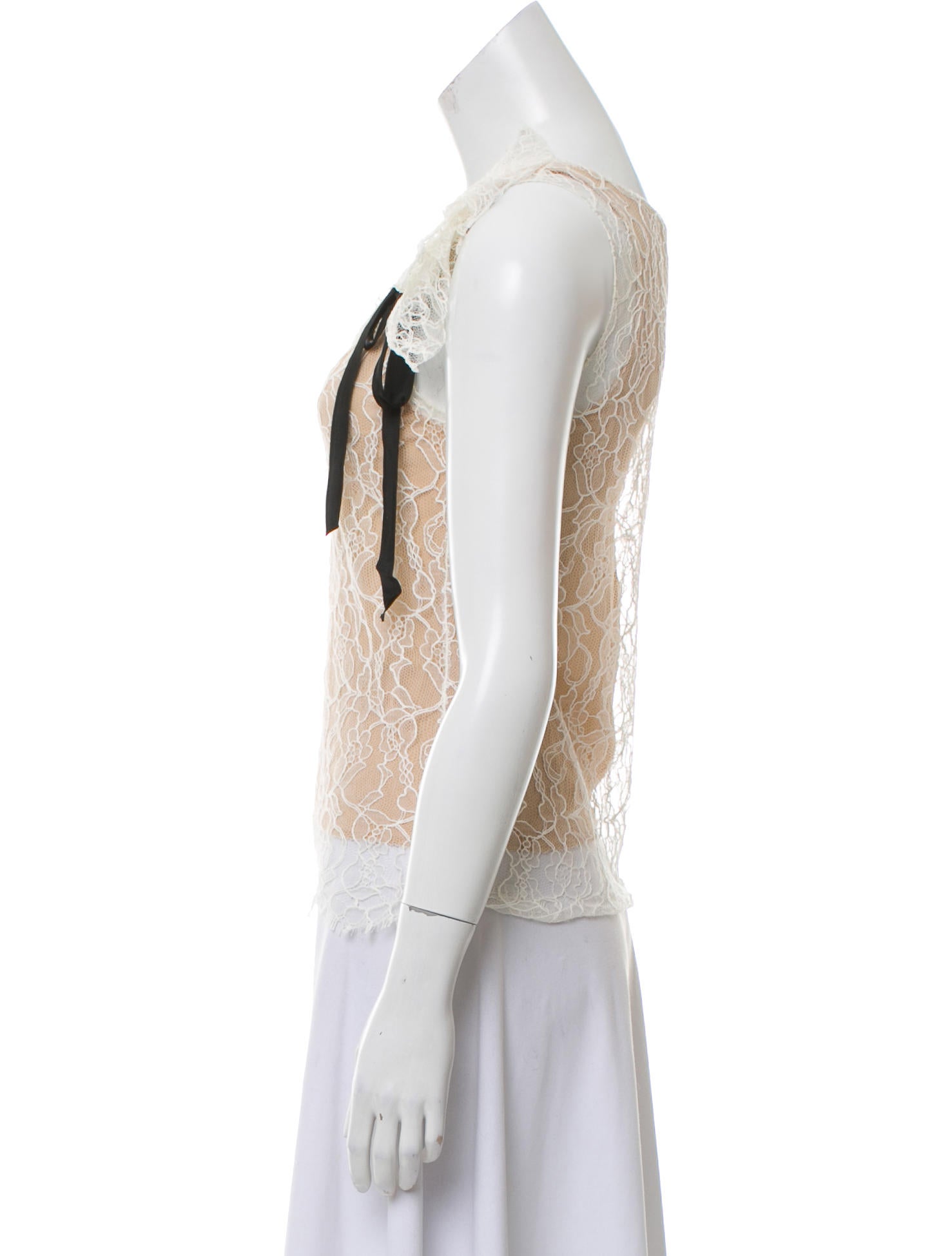 Chanel Lace Sleeveless Top - White Tops, Clothing - CHA420418 | The ...