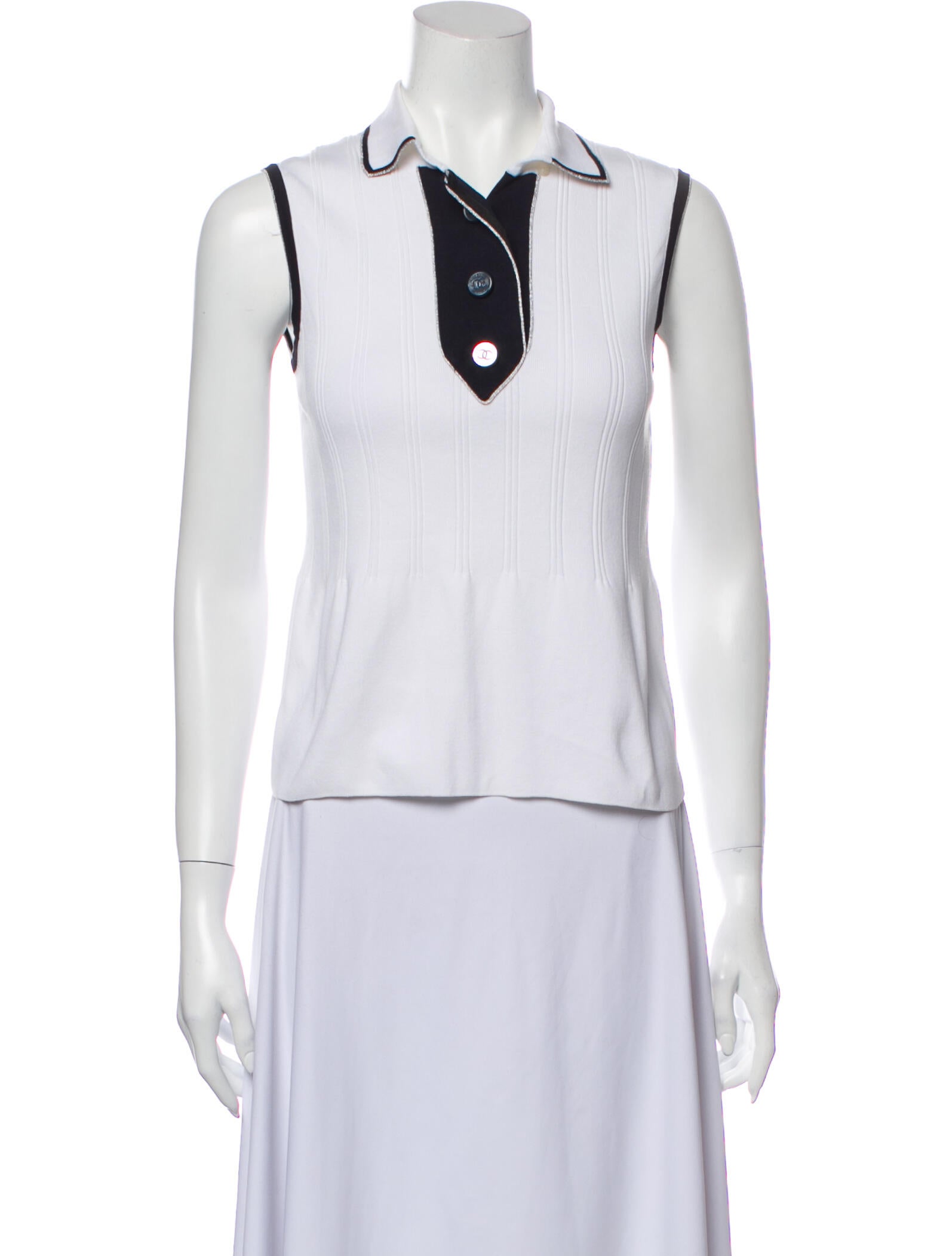 Chanel 2008 Sleeveless Polo - White Tops, Clothing - CHA483463 | The ...