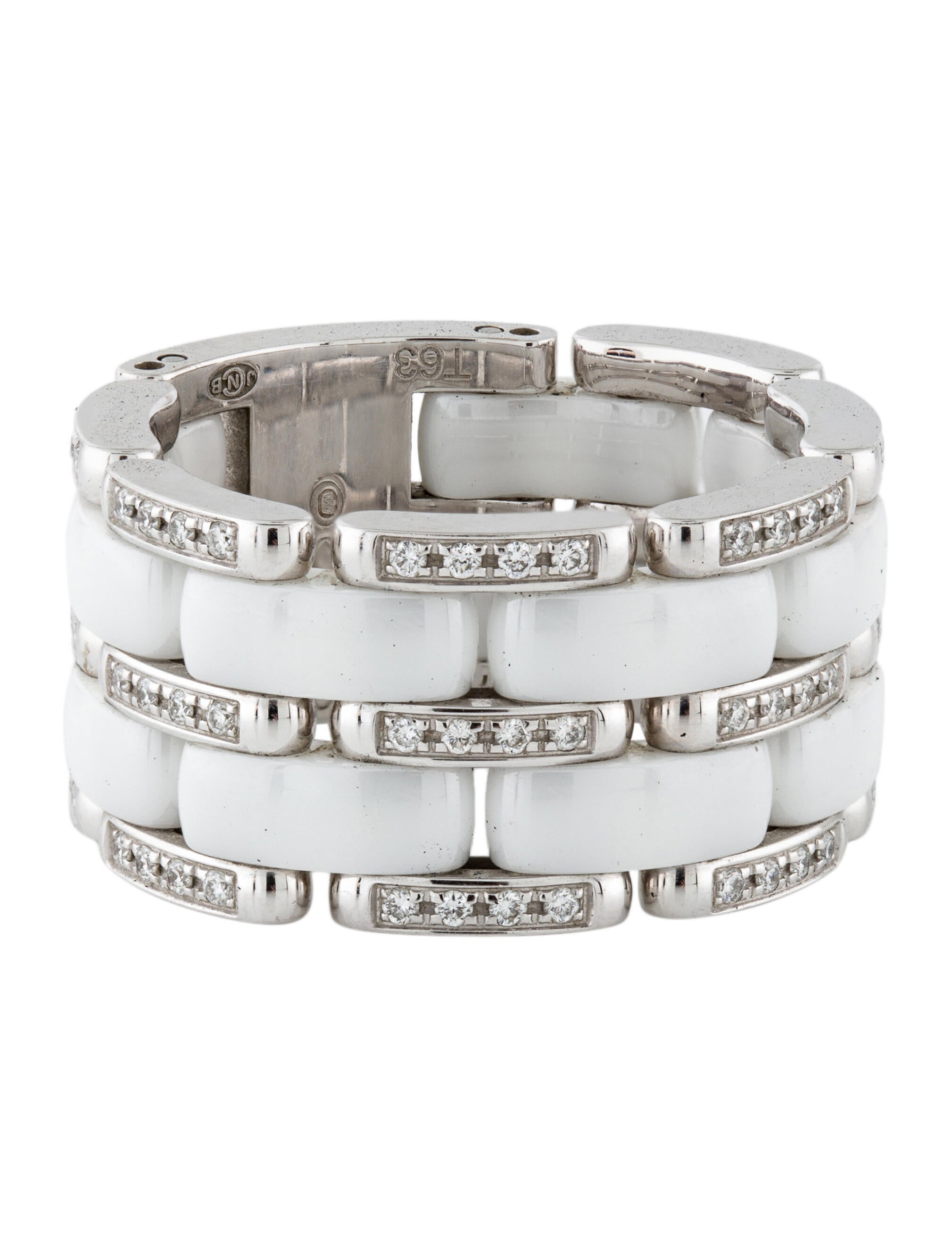 Chanel 18K Diamond & Ceramic Ultra Ring - 18K White Gold Band, Rings ...