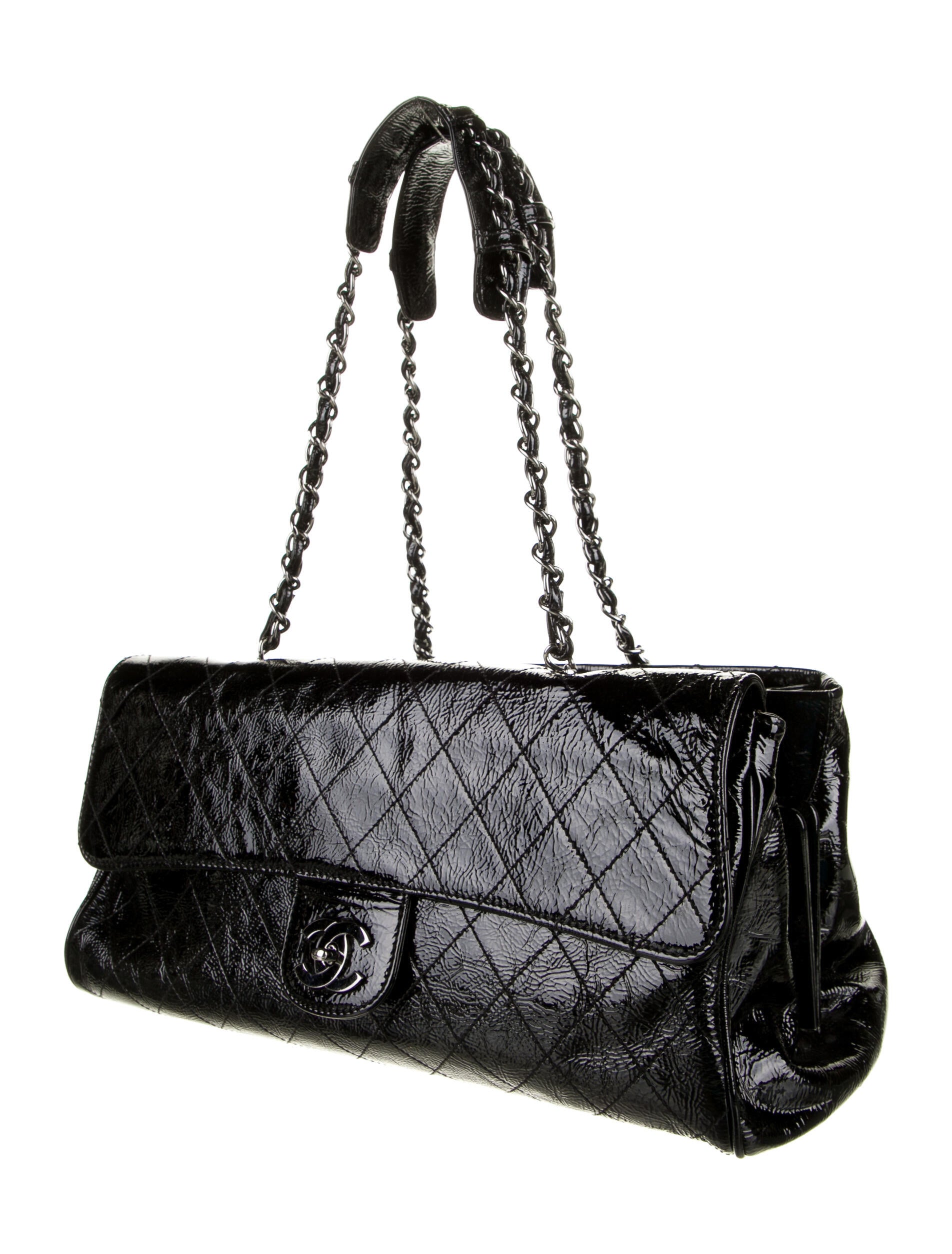 Chanel Patent Ritz Flap Bag - Black Shoulder Bags, Handbags - CHA687219 ...