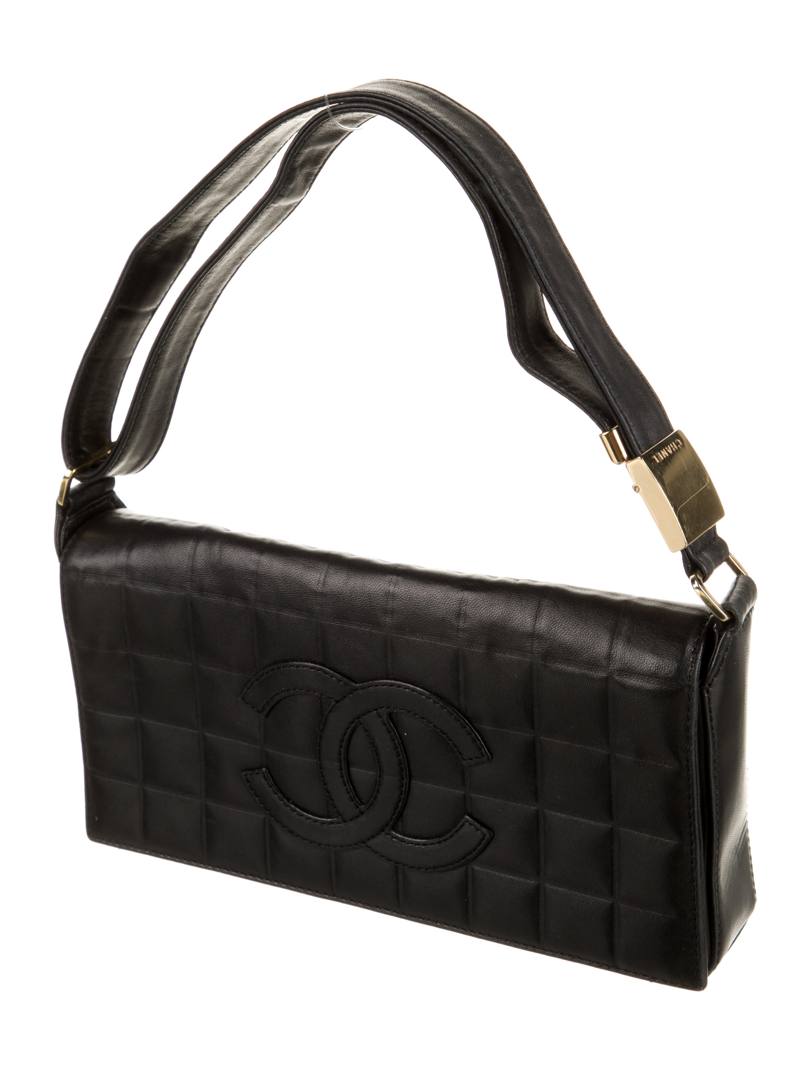 Chanel Chocolate Bar Flap Bag - Black Shoulder Bags, Handbags ...