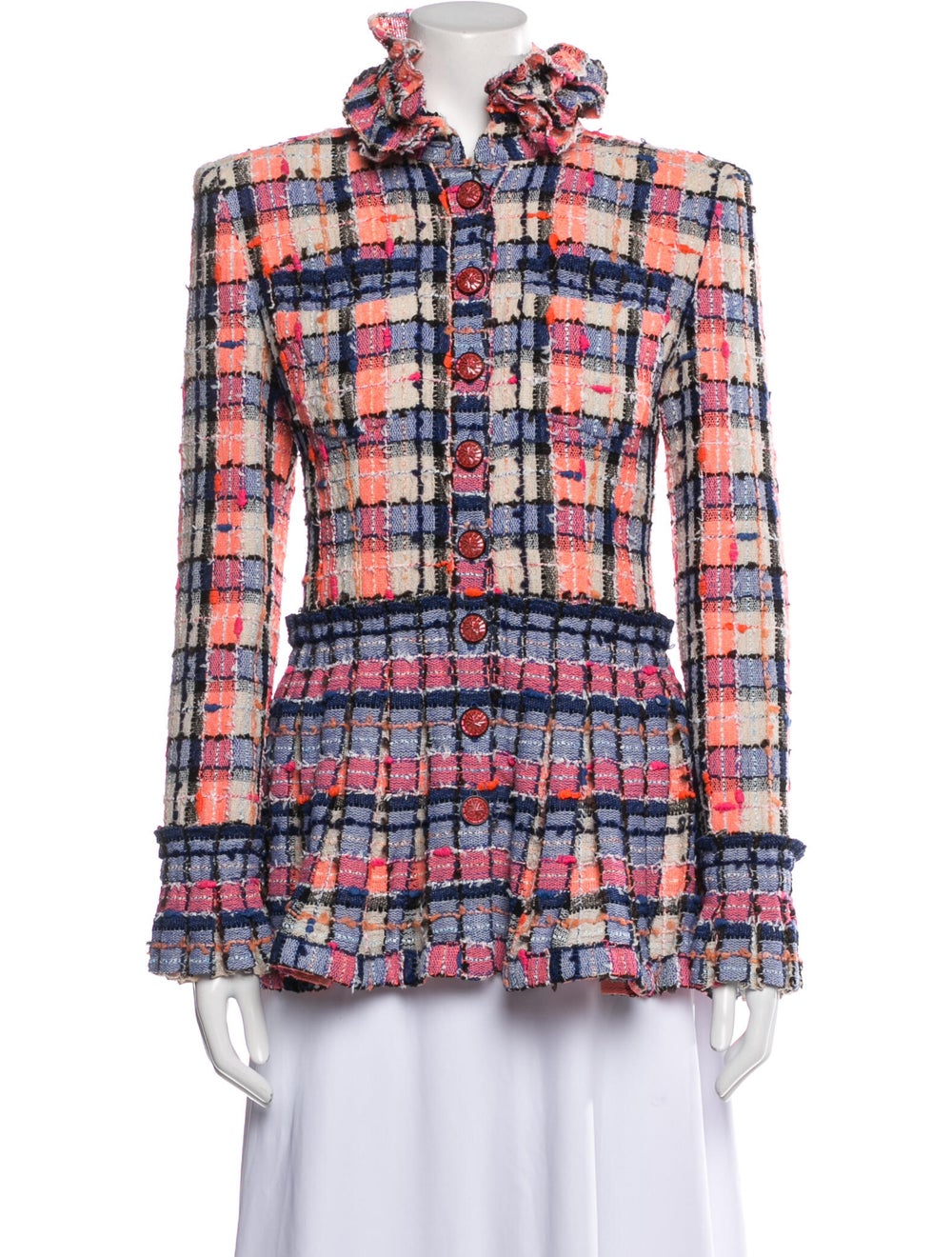 Chanel 2020 Tweed Pattern Jacket w/ Tags - Pink Jackets, Clothing ...