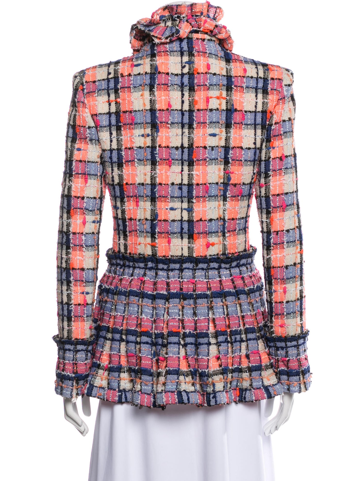 Chanel 2020 Tweed Pattern Jacket w/ Tags - Pink Jackets, Clothing ...