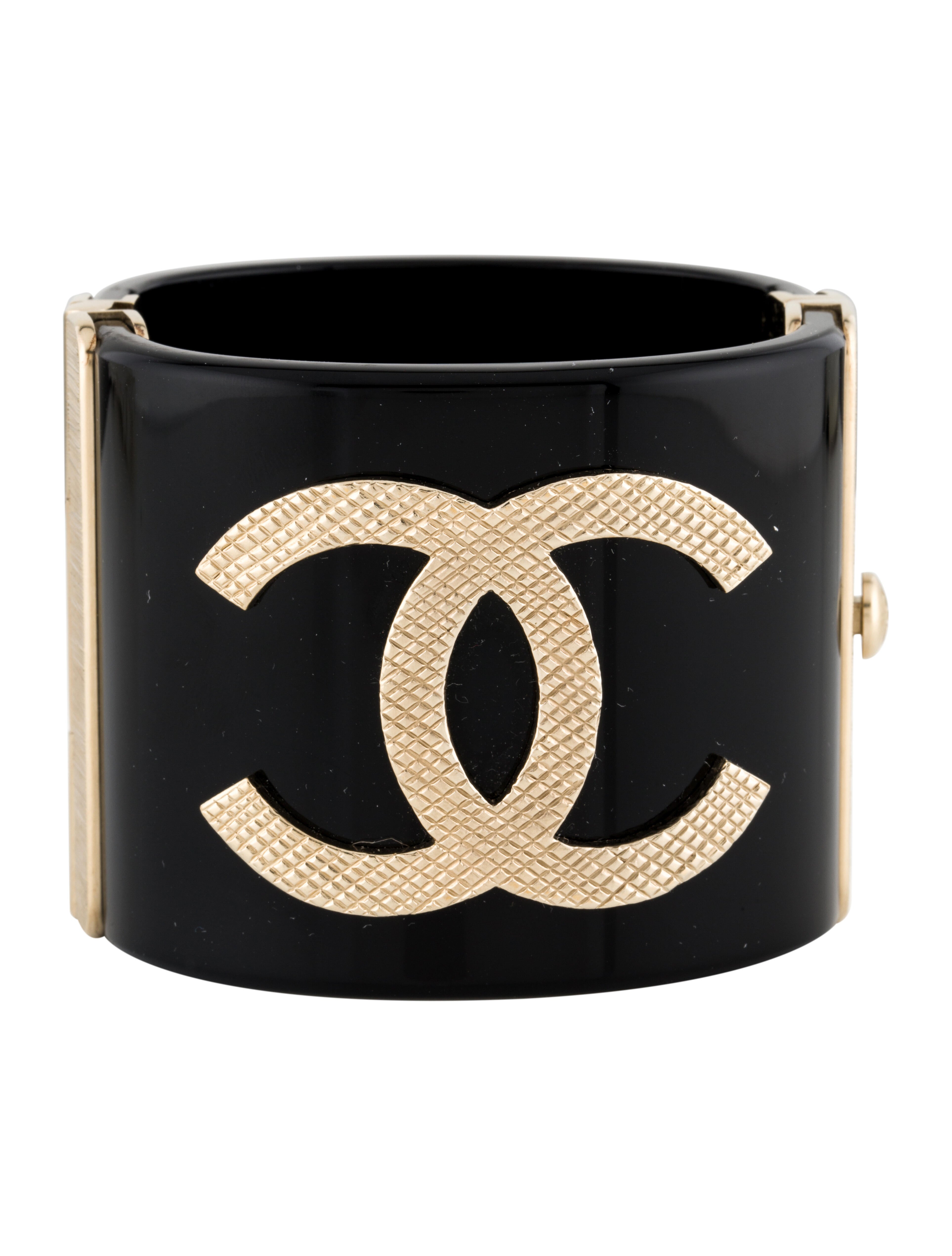 Chanel CC Crystal Lucite Cuff - Silver-Tone Metal Bangle, Bracelets ...
