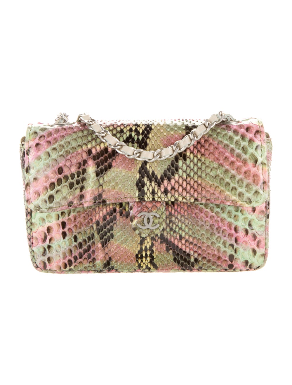 Chanel Mini Convertible Python Flap Bag - Gem