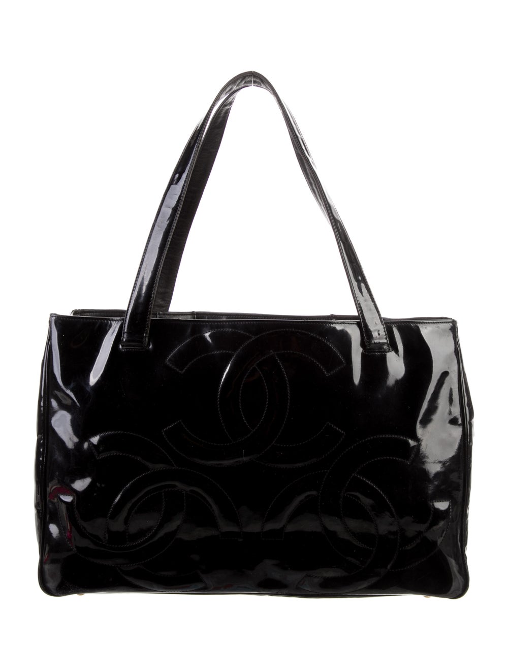 Chanel Small Patent Triple CC Tote - Gem