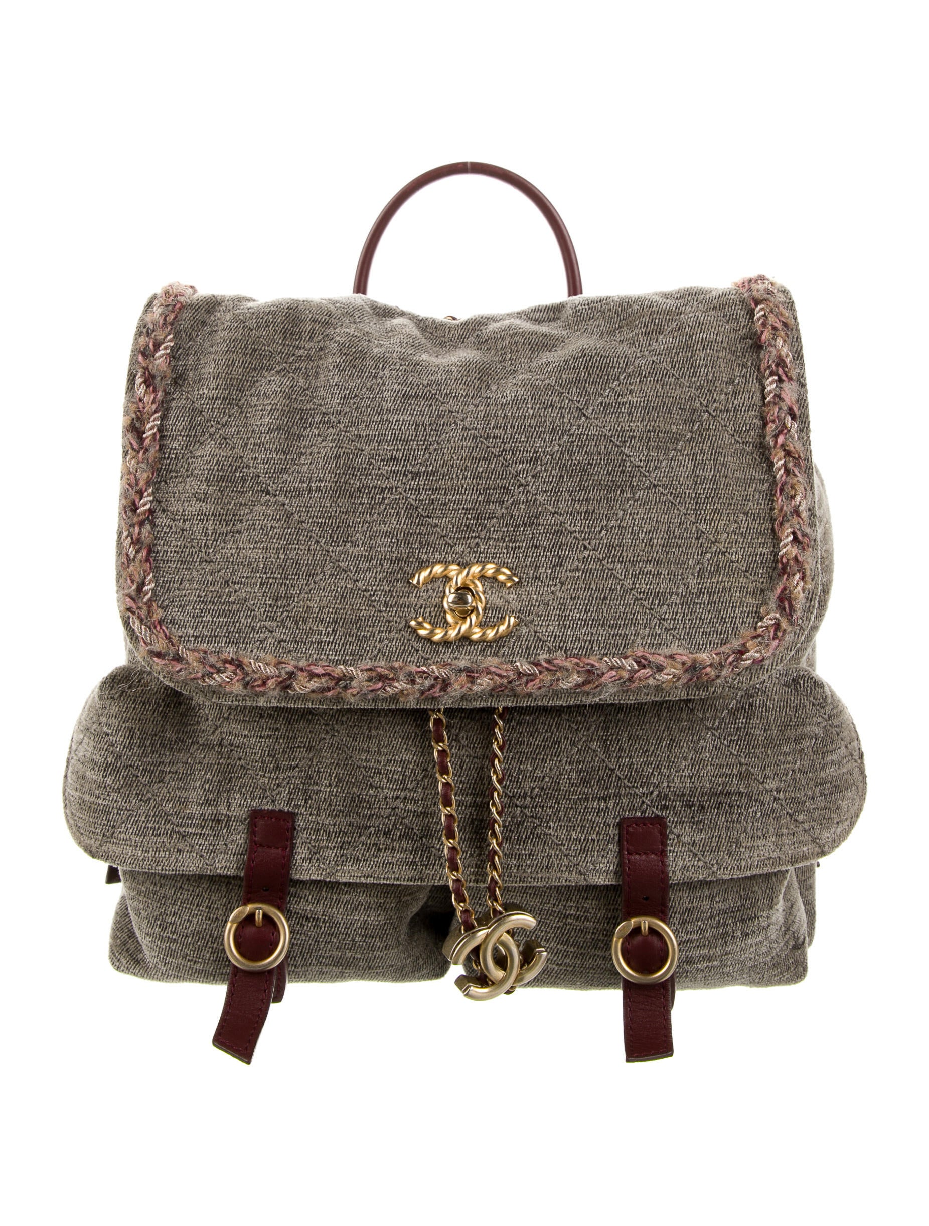 Chanel 2017 Canvas Twist Backpack w/ Tags - Green Backpacks, Handbags ...