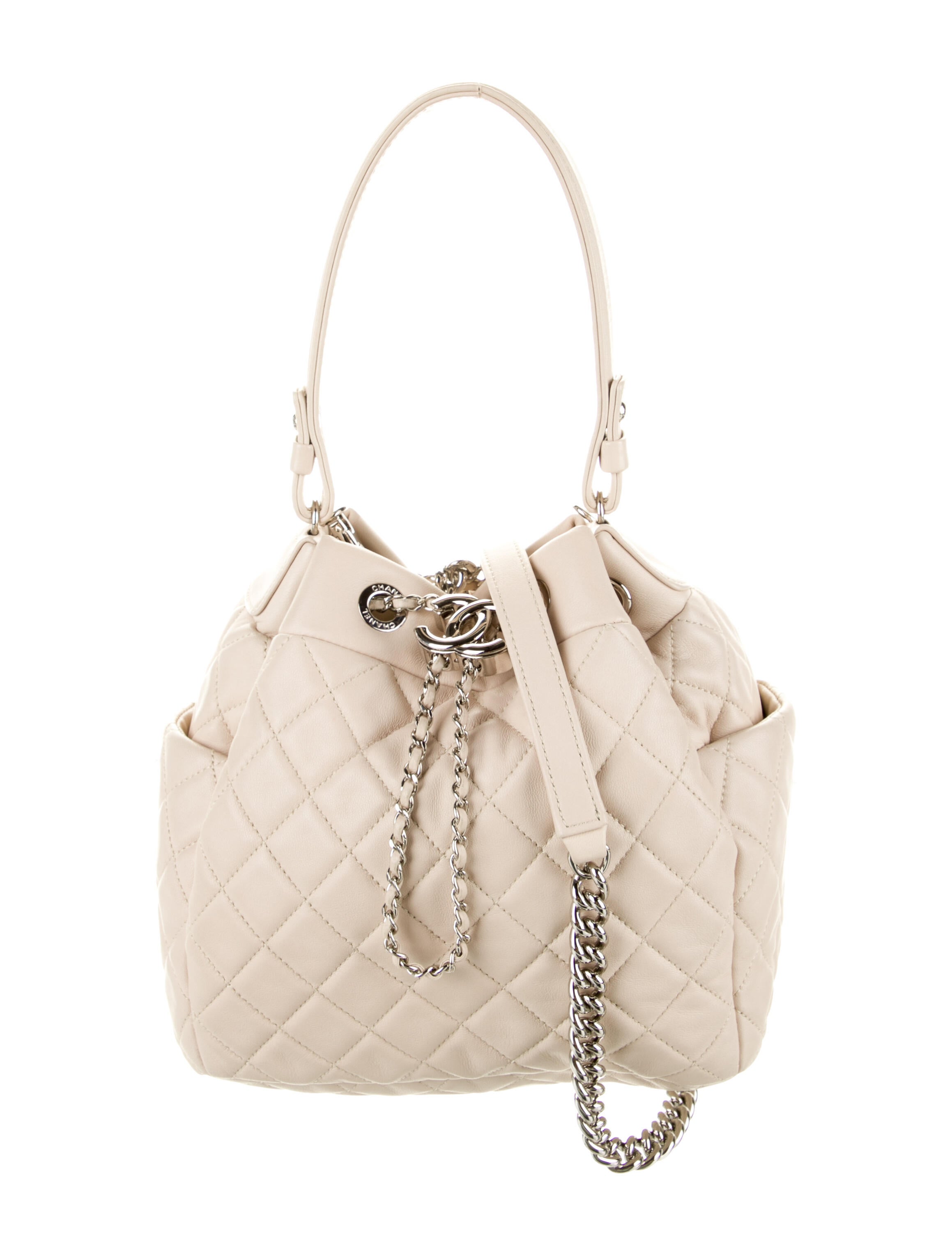 Chanel Surpique Bucket Bag - Neutrals Bucket Bags, Handbags - CHA187873 ...