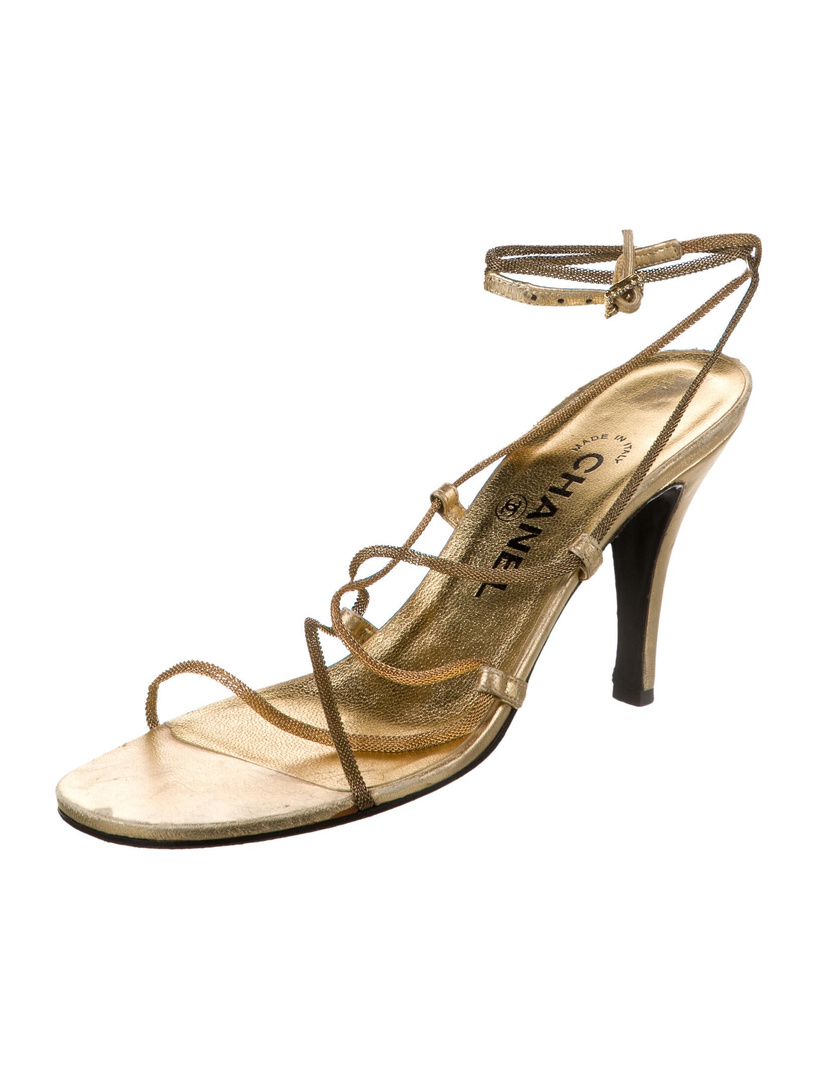 Chanel Leather CC Thong Sandals - Gold Sandals, Shoes - CHA182278 | The ...