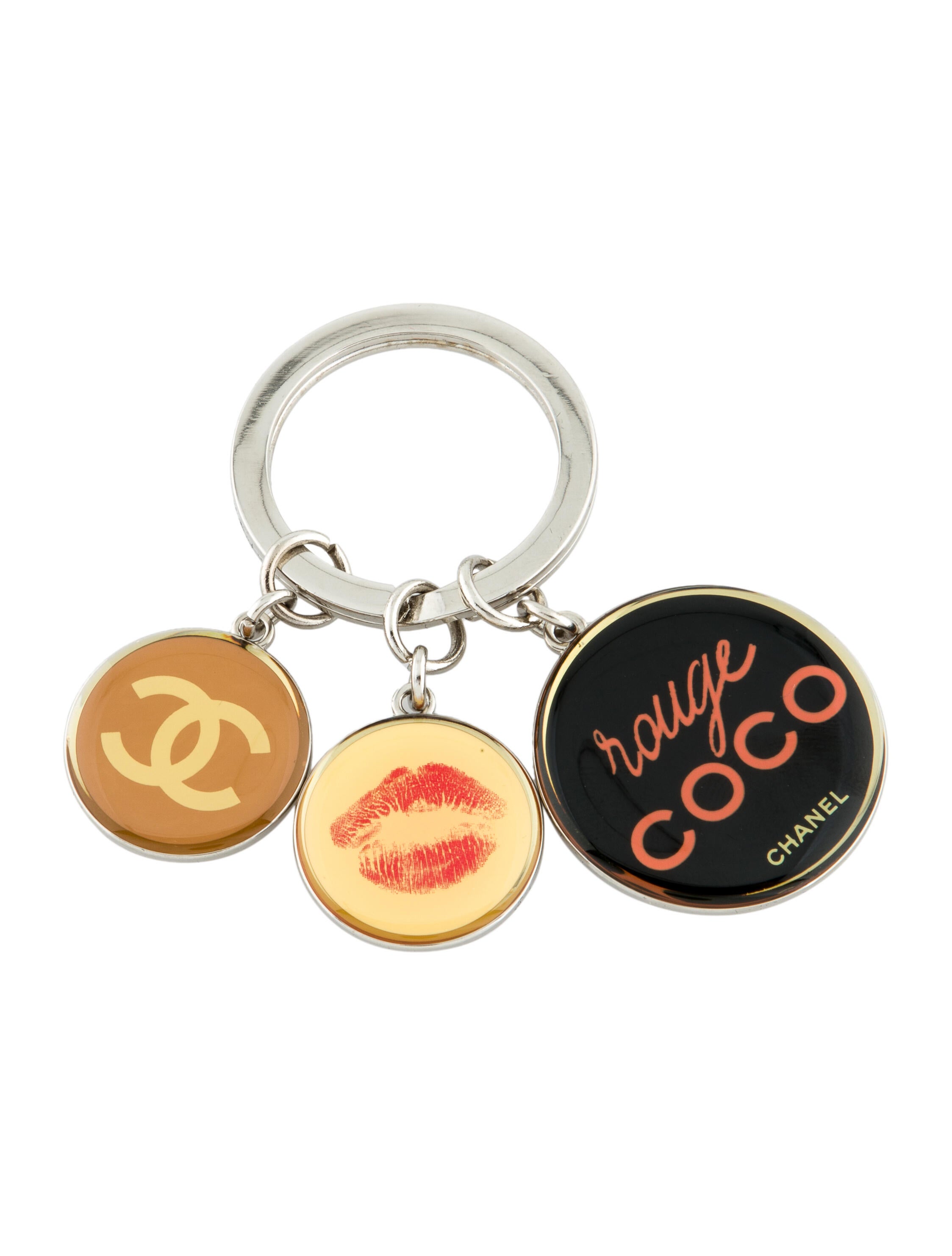 Chanel Rouge Coco Medallion Key Chain - Silver Keychains, Accessories ...