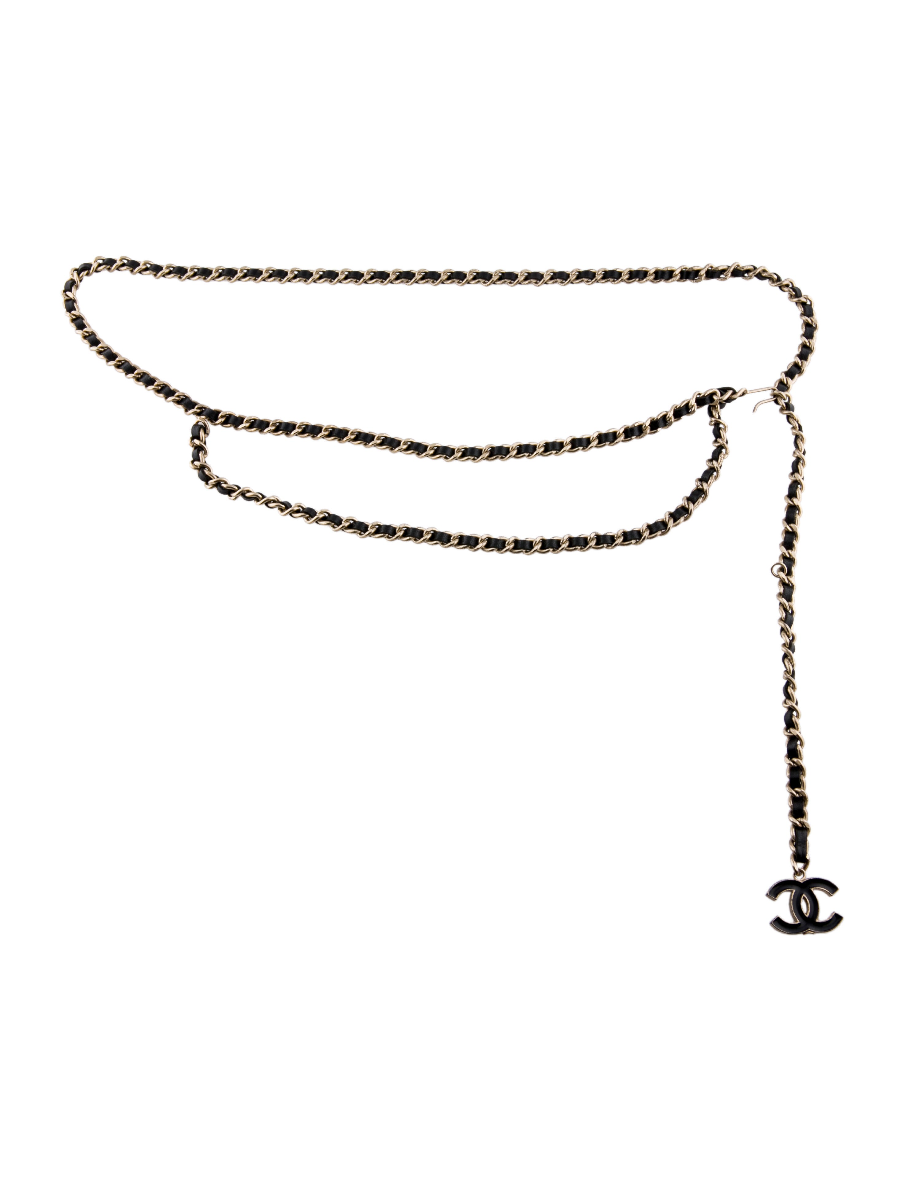 Chanel CC Chain-Link Belt - Black Belts, Accessories - CHA333319 | The ...