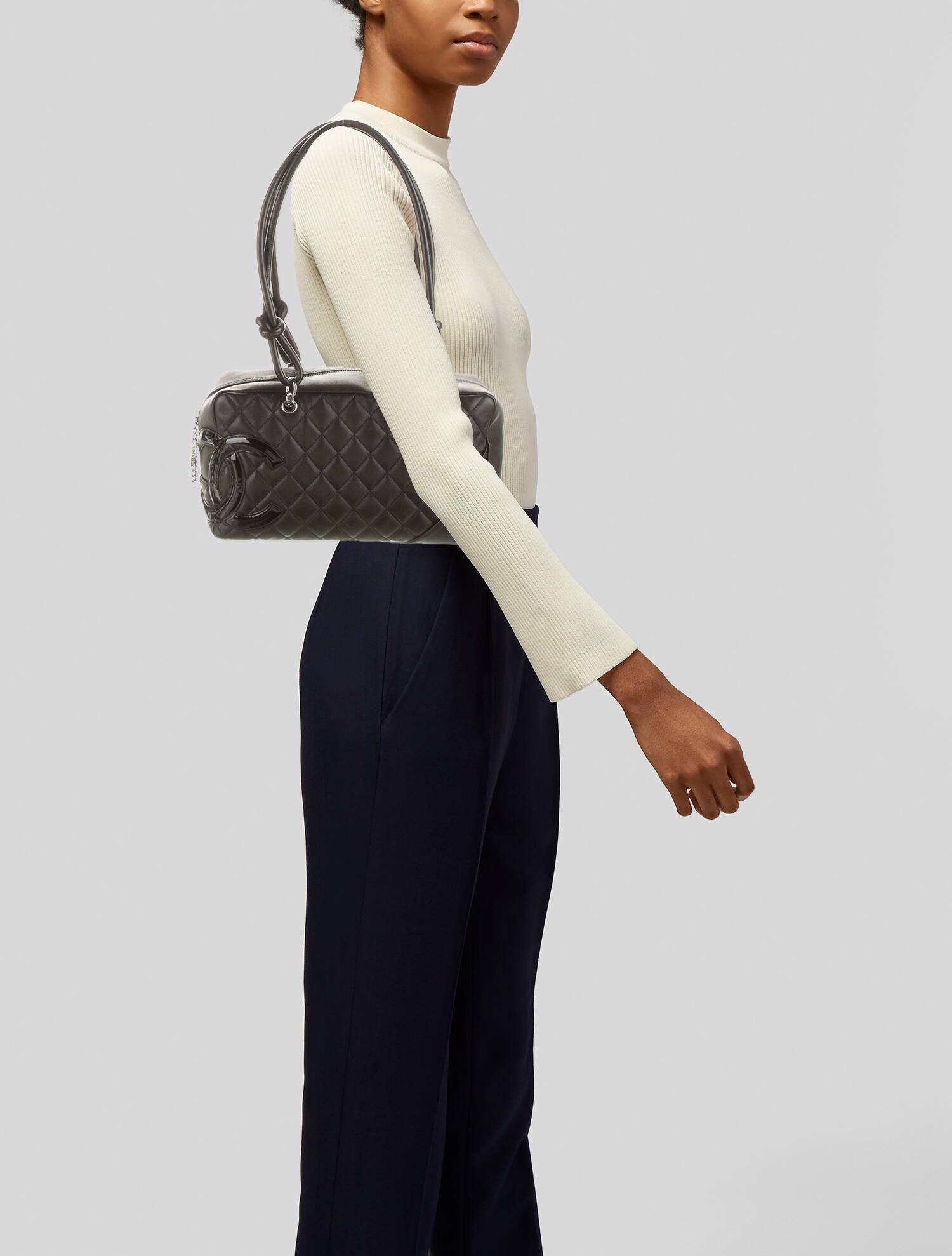 Chanel Ligne Cambon Medium Bowler Bag - Brown Shoulder Bags, Handbags ...