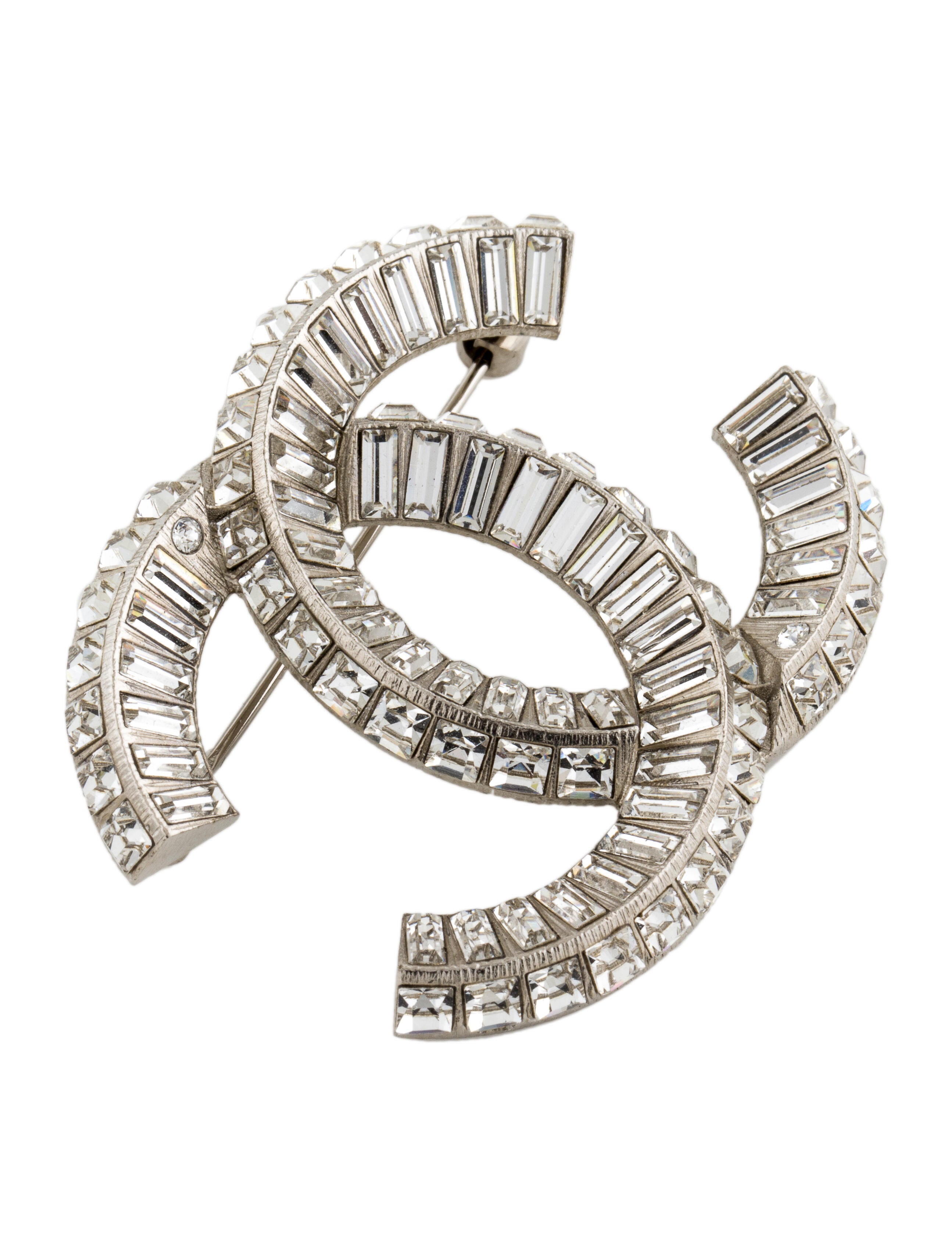 Chanel 2020 Strass CC PIn Brooch - Palladium-Plated Pin, Brooches ...