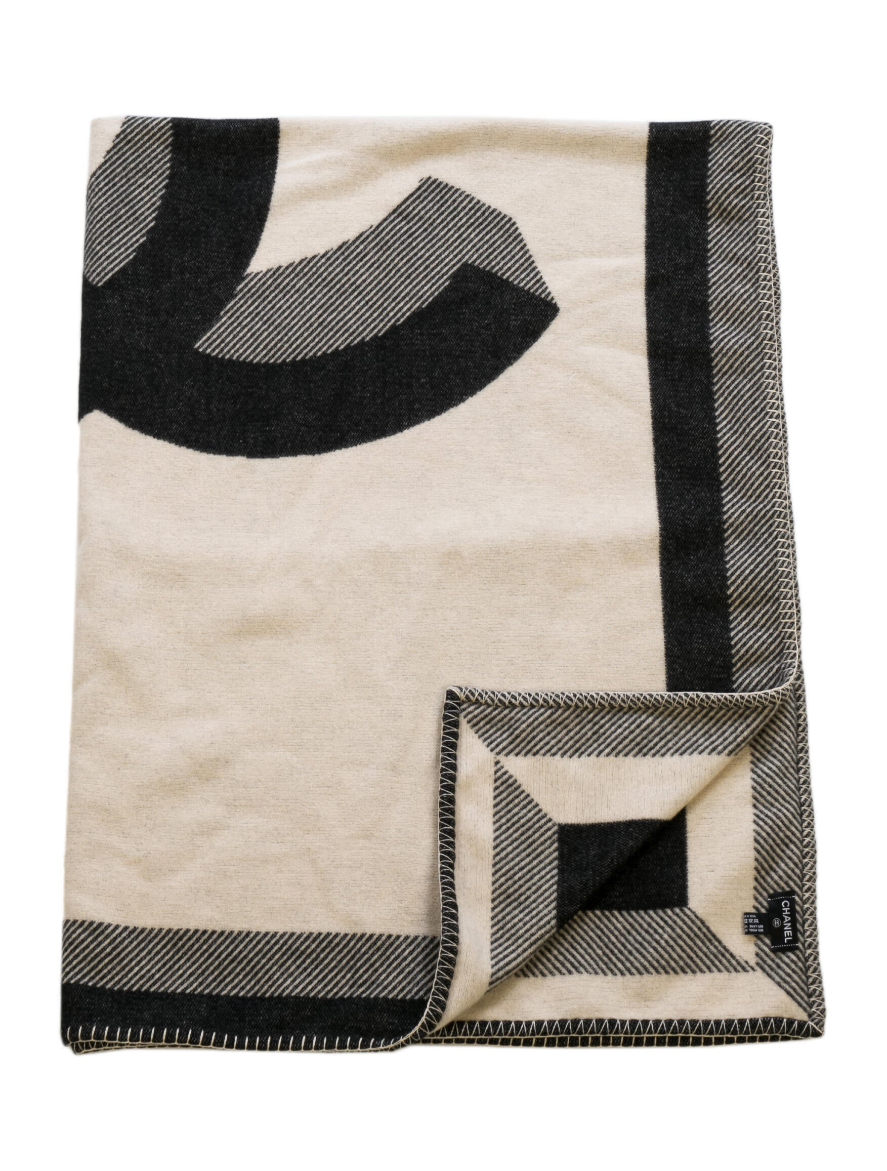 Chanel Knit Throw Blanket - Grey Throws, Pillows & Throws - CHA785606 ...