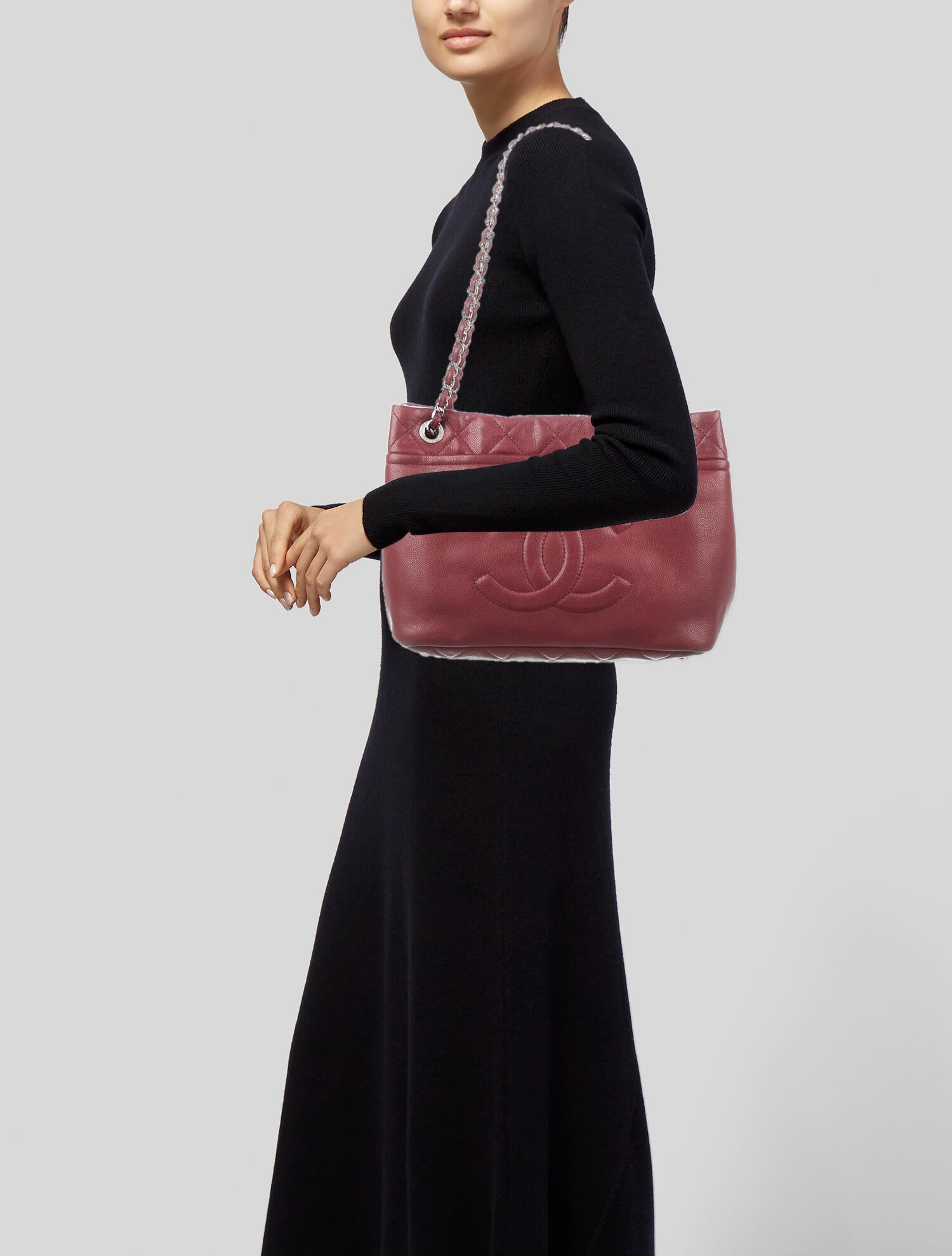 Chanel Timeless Soft Shopper Tote - Burgundy Shoulder Bags, Handbags ...