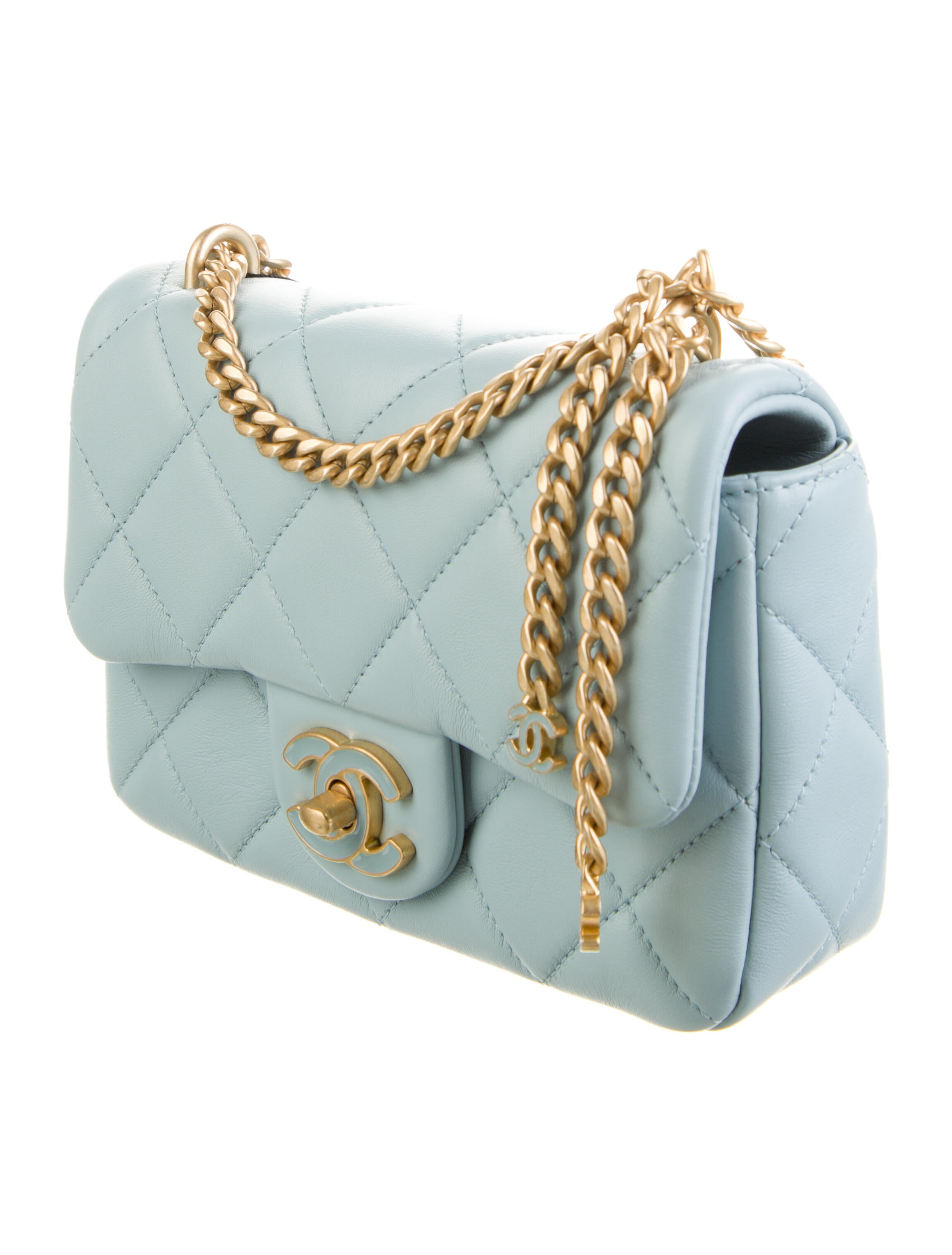 Chanel 2022 Mini Pending CC Flap Bag - Blue Mini Bags, Handbags ...