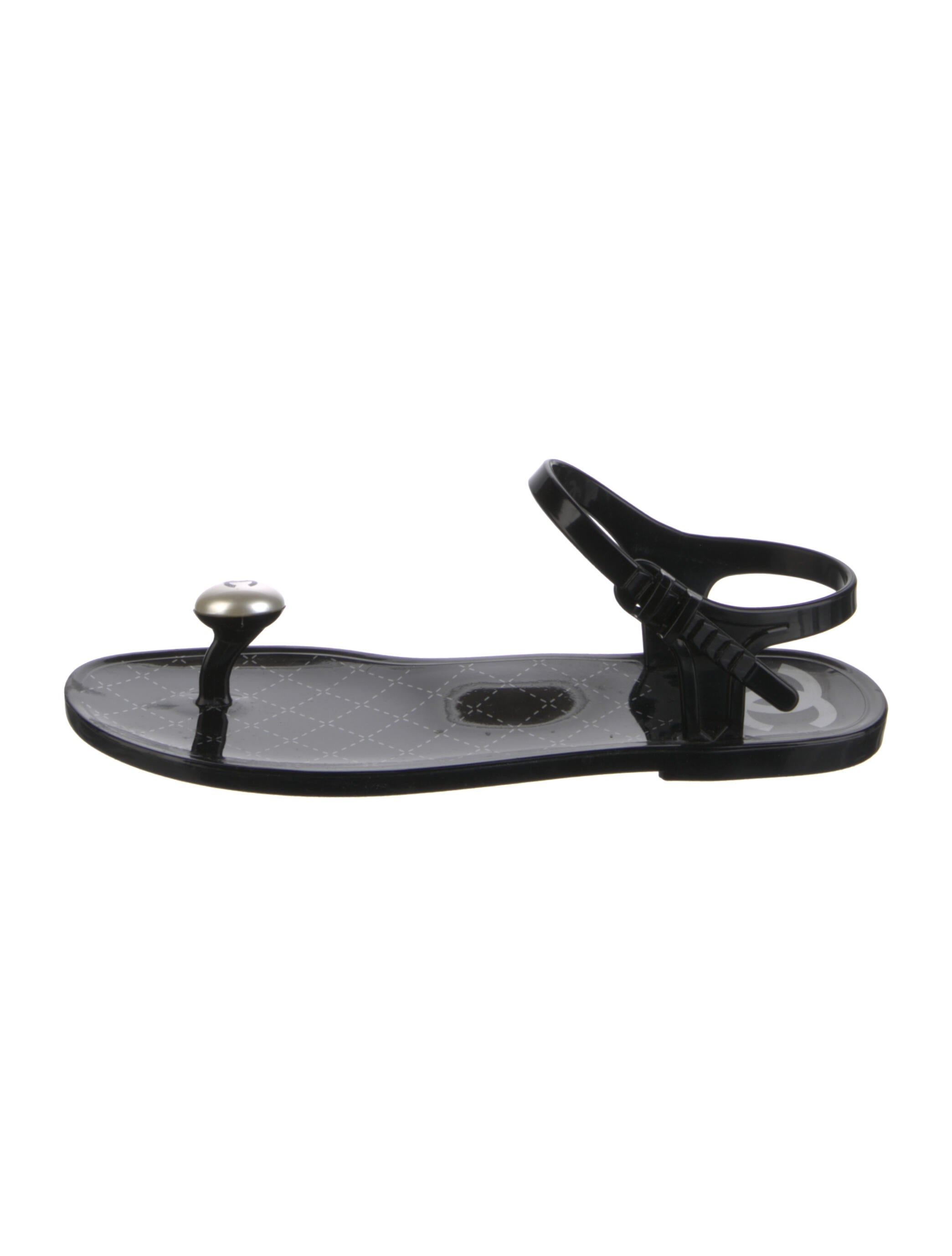 Chanel Camellia Sandals - Black Sandals, Shoes - CHA49910 | The RealReal