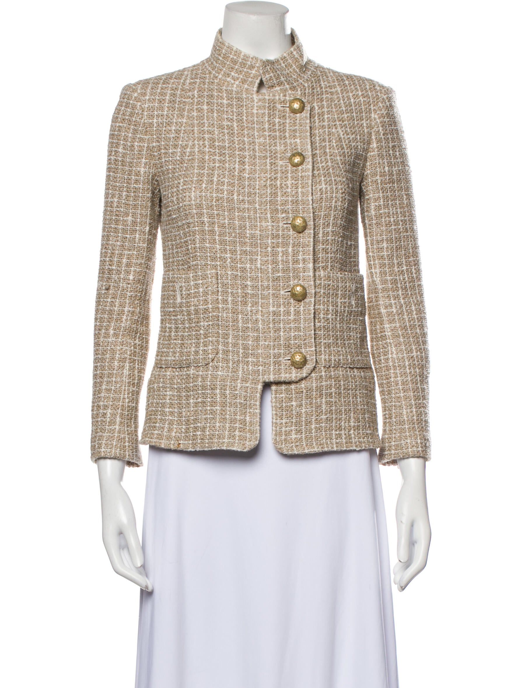 Chanel 2021 Tweed Pattern Evening Jacket w/ Tags - Green Jackets ...