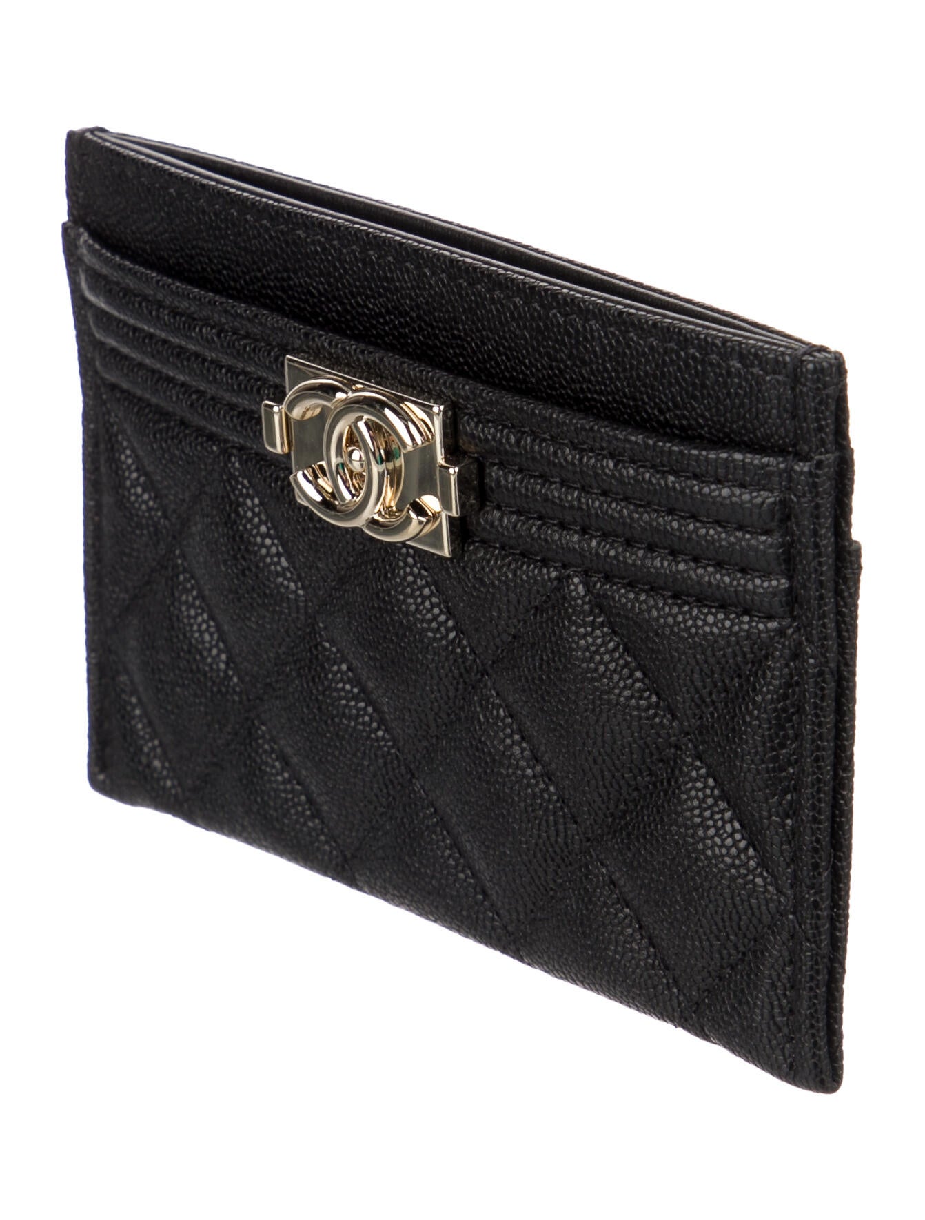 Chanel Interlocking CC Logo Card Holder - Black Wallets, Accessories ...
