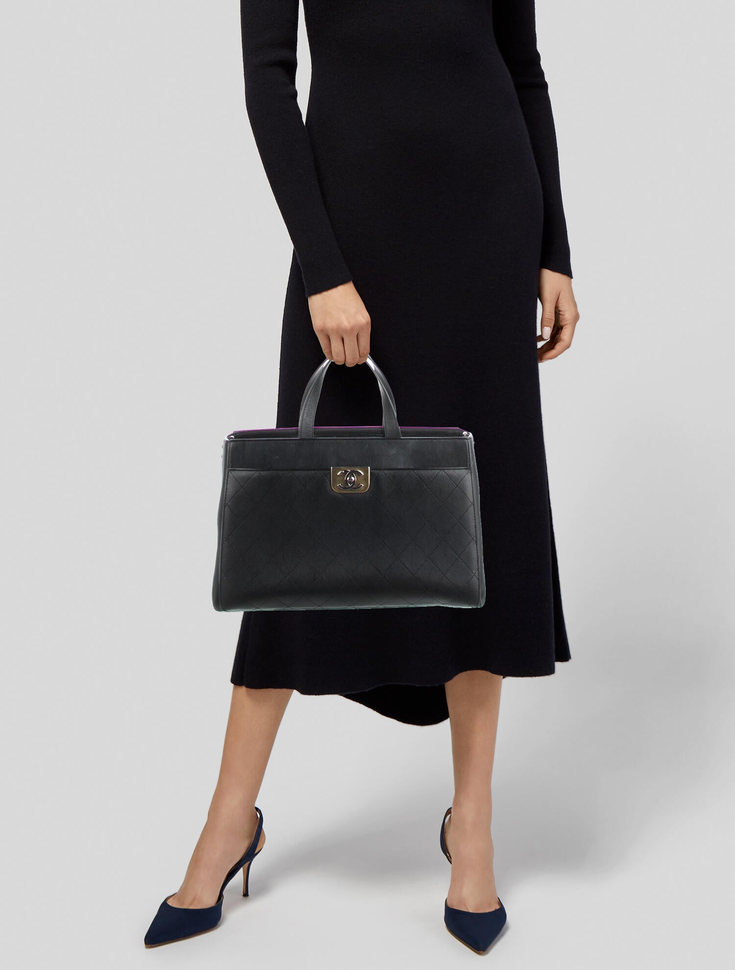 Chanel Straight Lines Tote - Black Totes, Handbags - CHA770202 | The ...