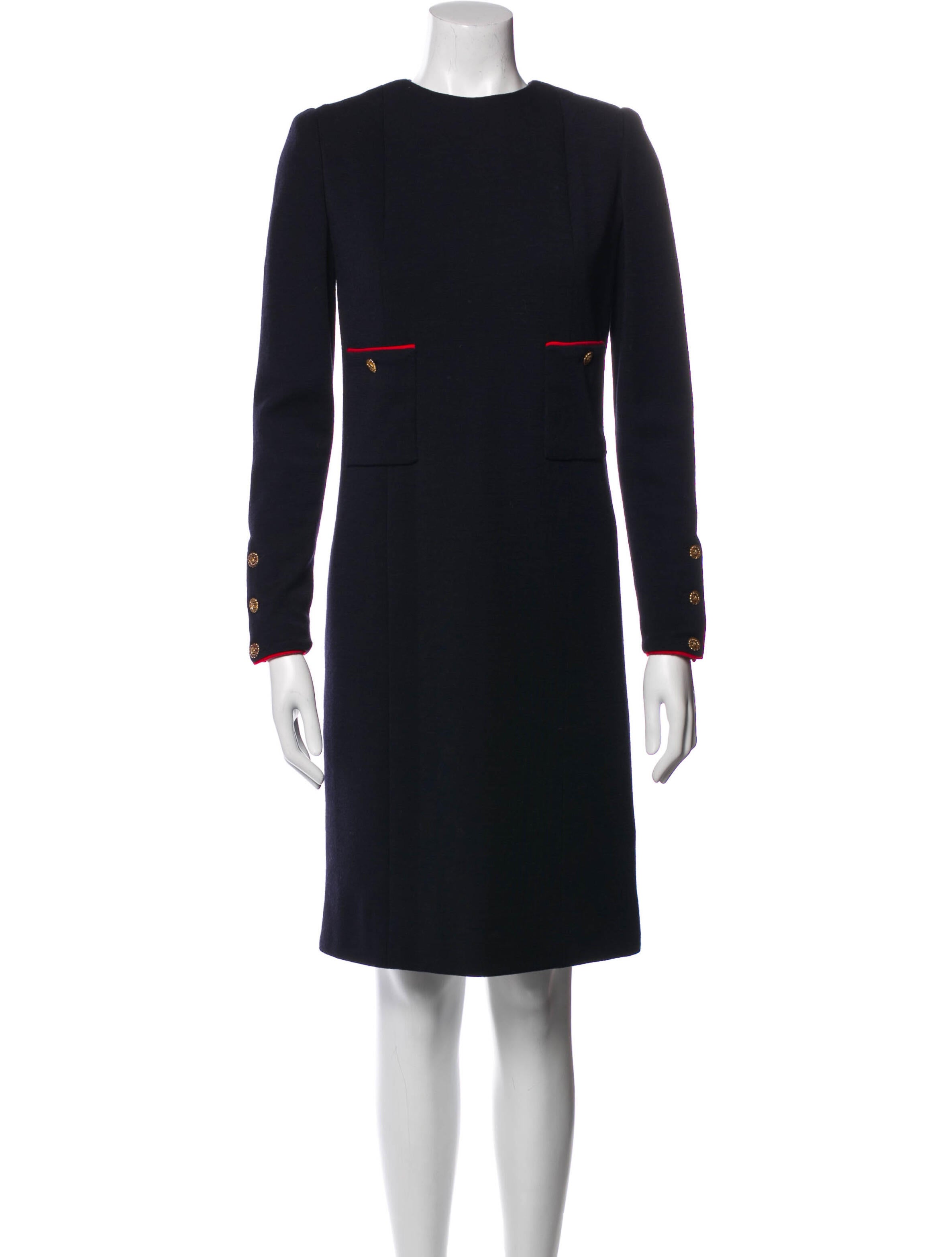 Chanel Wool Cashmere Dress w/ Tags - Blue Dresses, Clothing - CHA195922 ...