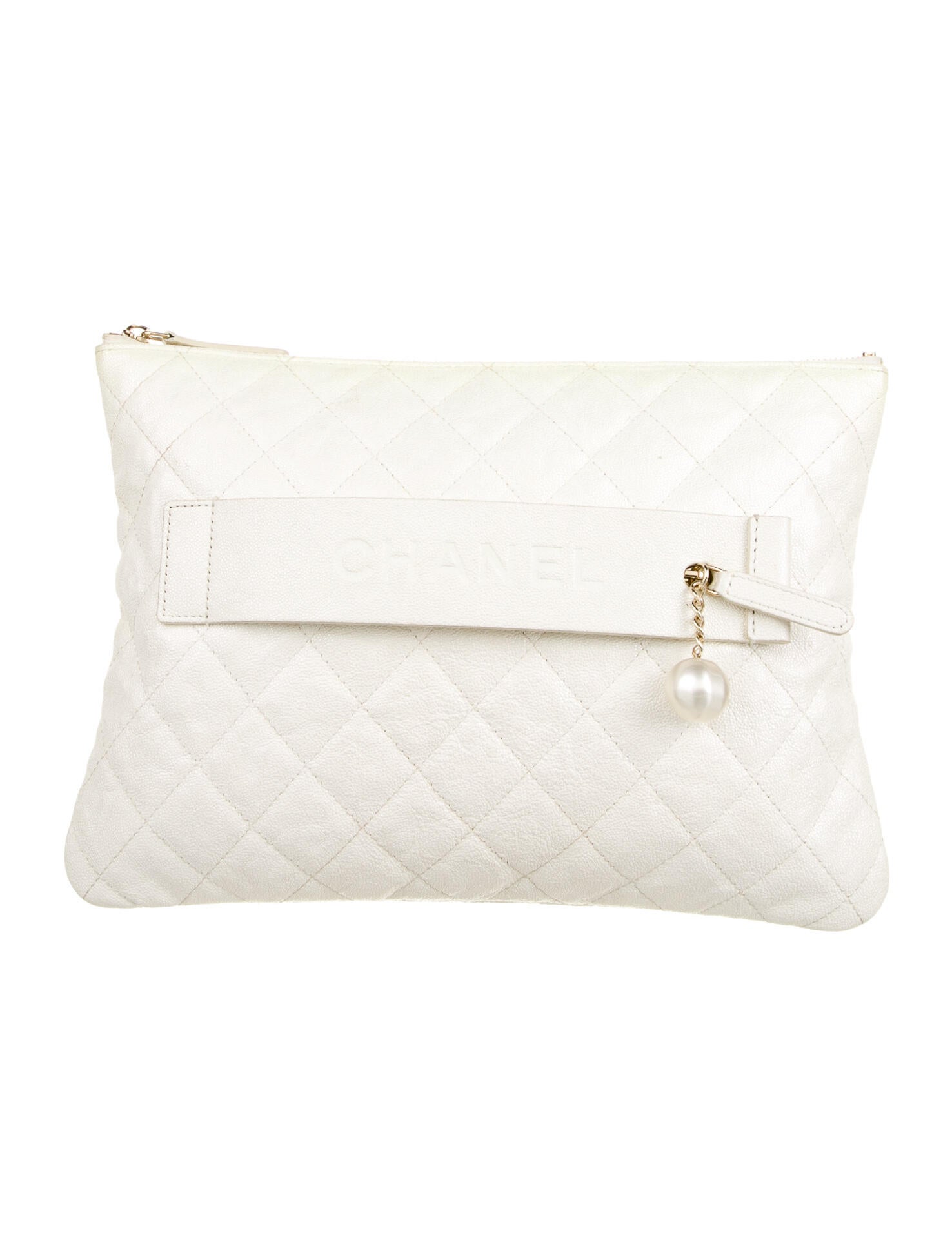 Chanel Timeless Frame Clutch - White Clutches, Handbags - CHA782126 ...