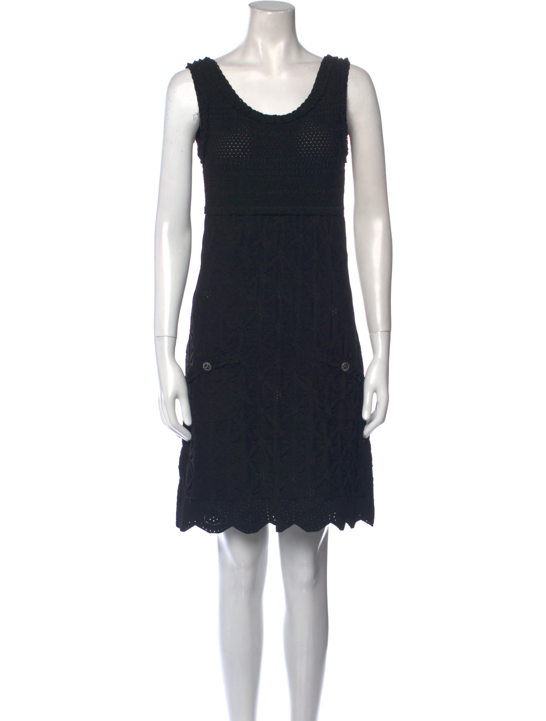 Chanel Wool & Cashmere Mini Dress - Black Dresses, Clothing - CHA307108 ...