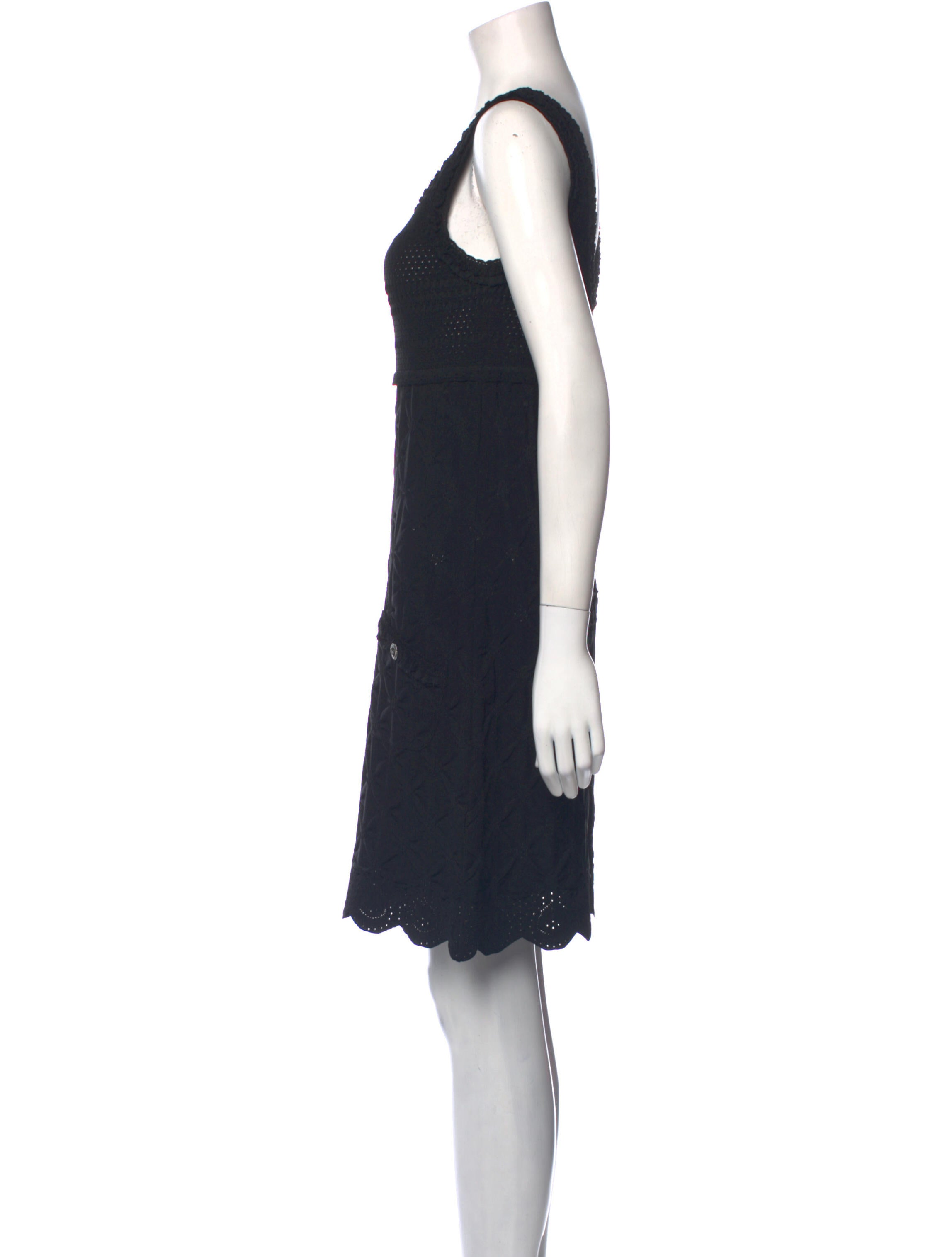Chanel Wool & Cashmere Mini Dress - Black Dresses, Clothing - CHA307108 ...