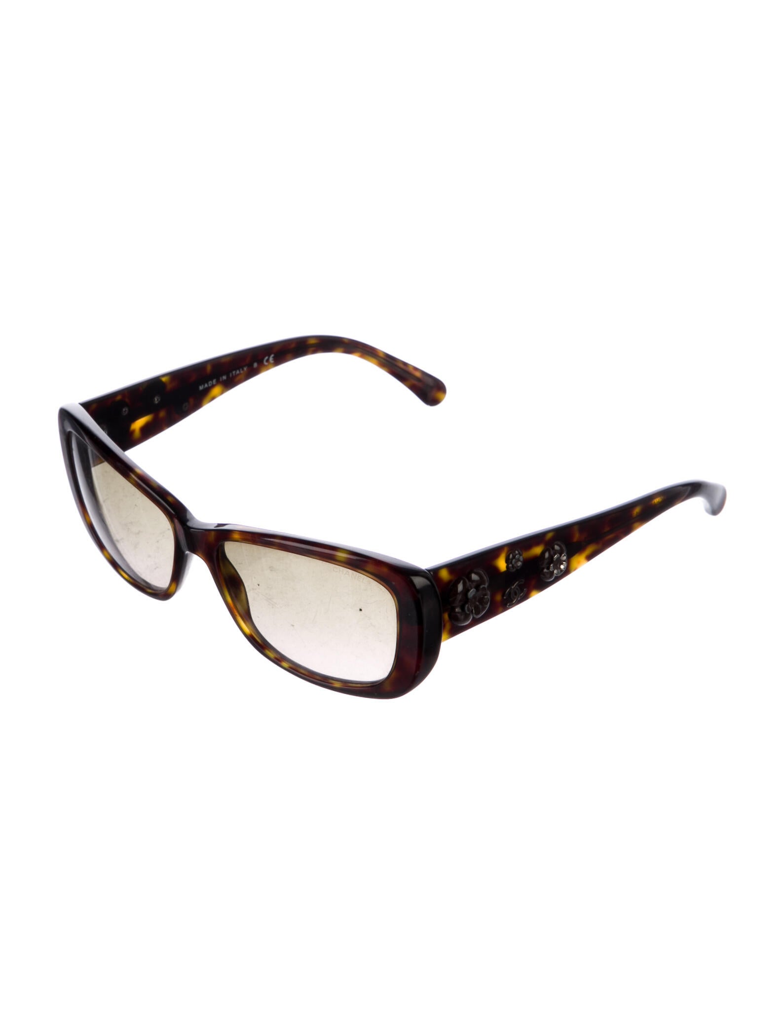 Chanel Interlocking CC Logo Square Sunglasses - Brown Sunglasses ...