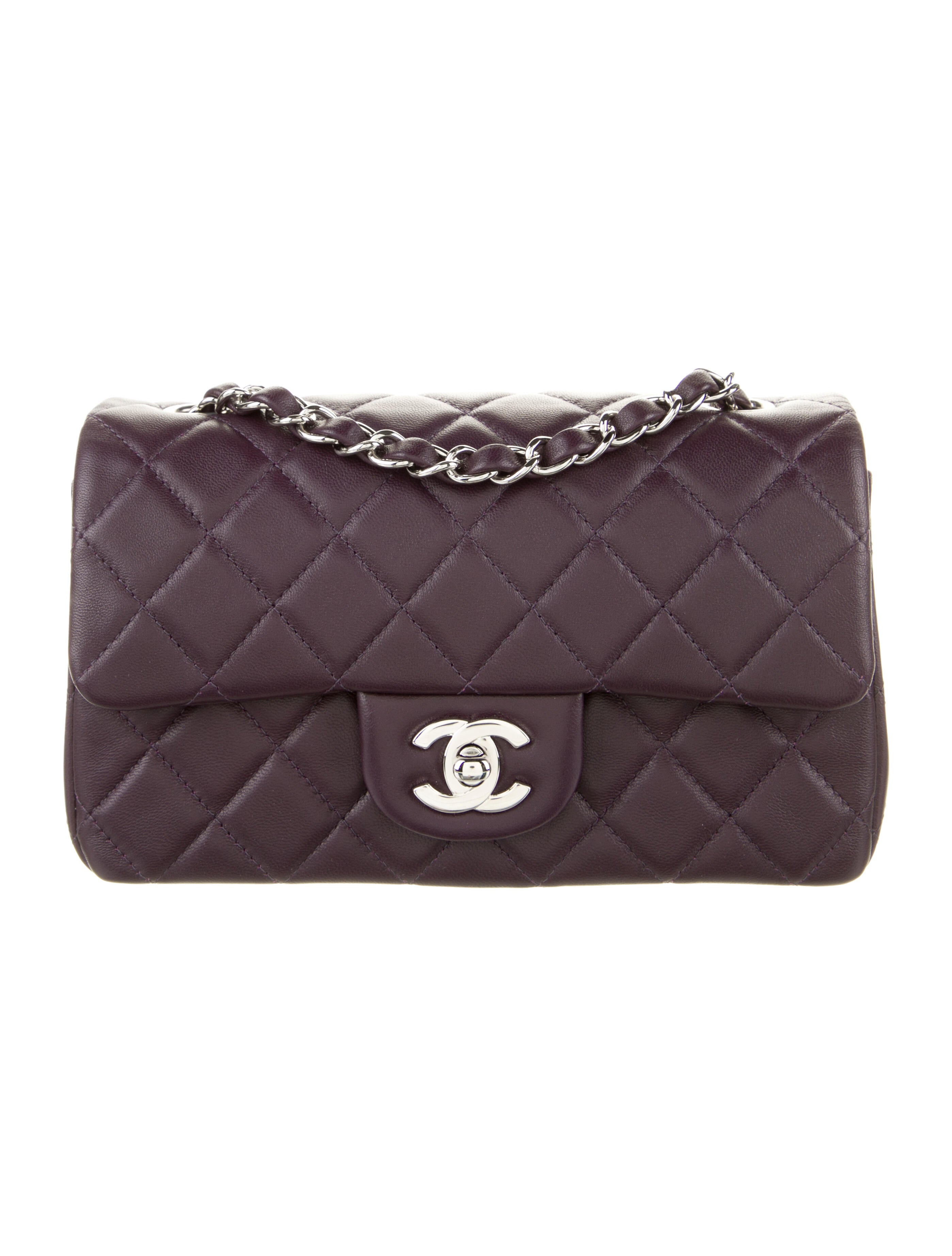 Chanel Classic Rectangular Mini Flap Bag - Purple Crossbody Bags ...