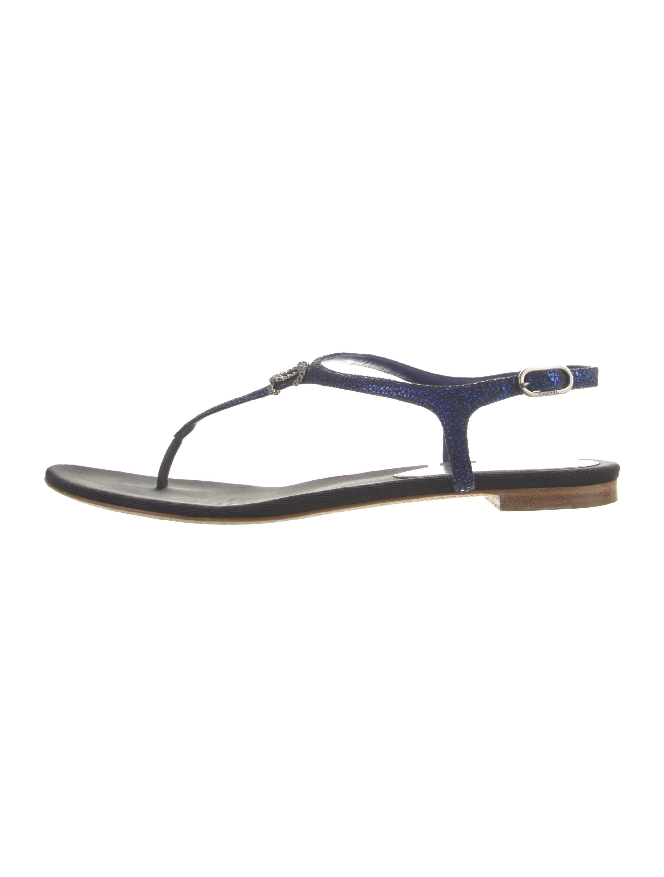 Chanel 2017 Tropiconic Slide Sandals - Blue Sandals, Shoes - CHA132650 ...