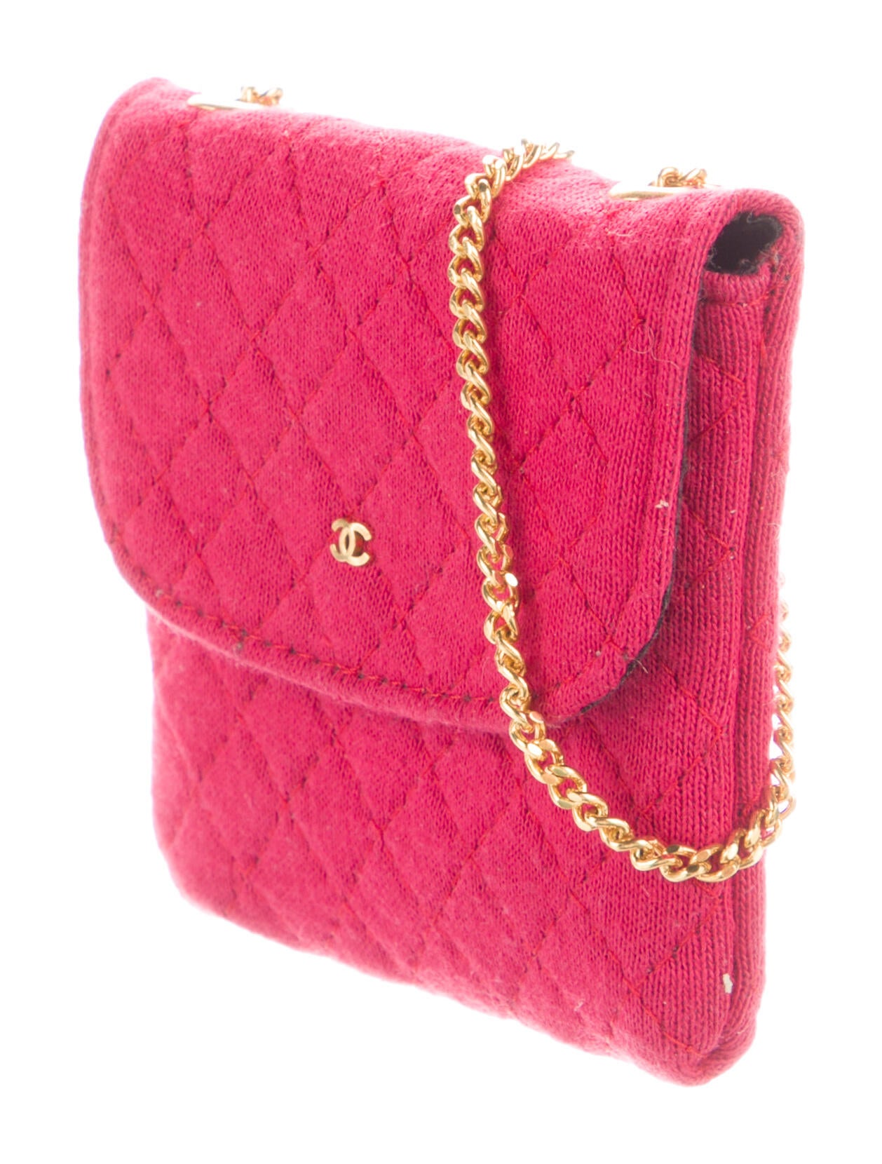 Chanel Vintage Jersey Micro Flap Bag - Pink Mini Bags, Handbags ...