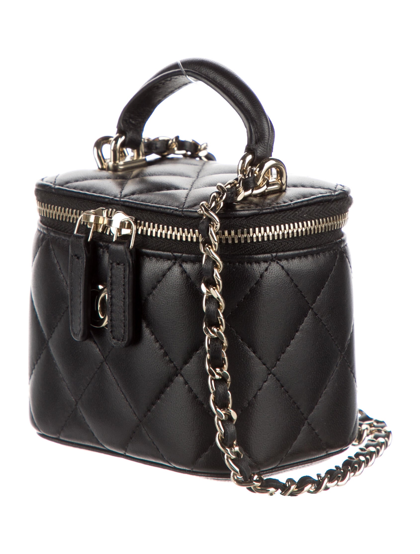 Chanel 2022 Small Vanity Case w/ Chain - Black Mini Bags, Handbags ...