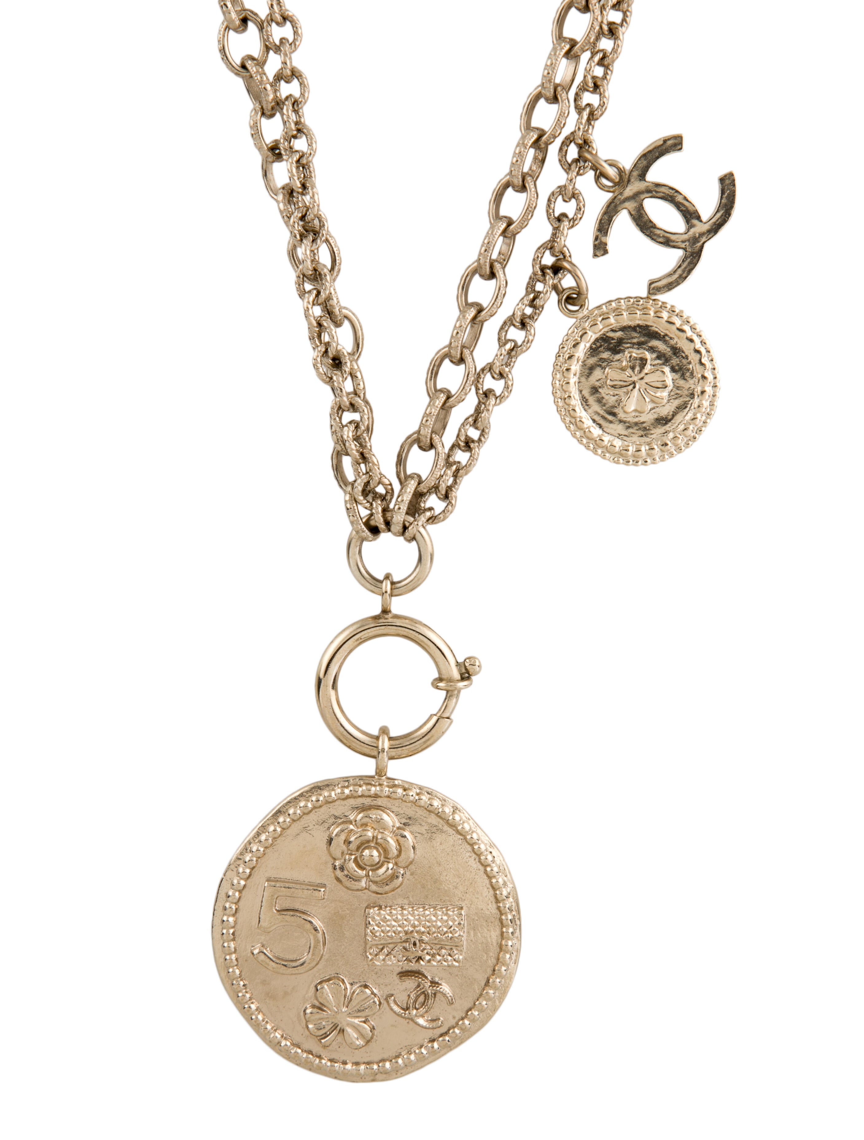 Chanel 100th Anniversary CC Medallion Pendant Necklace - Multistrand ...