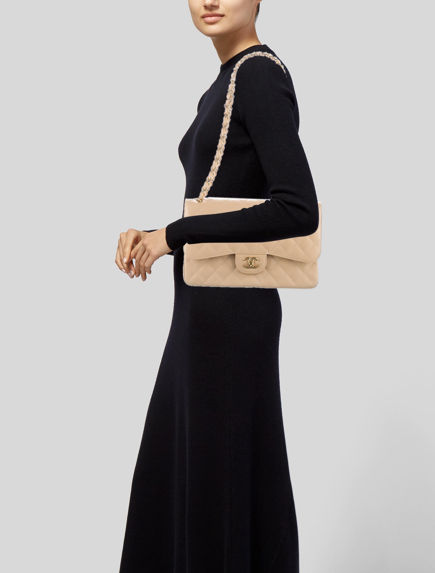 Chanel Classic Jumbo Double Flap Bag - Neutrals Shoulder Bags, Handbags ...